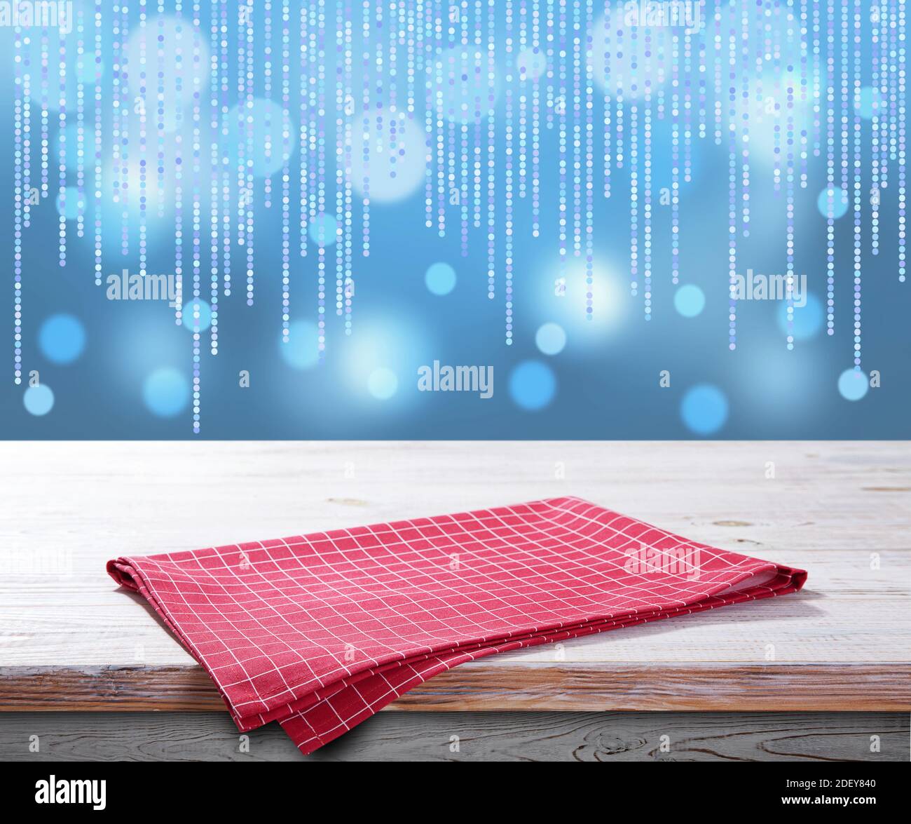 Red white checkered tablecloth as rustic background texture template hi ...