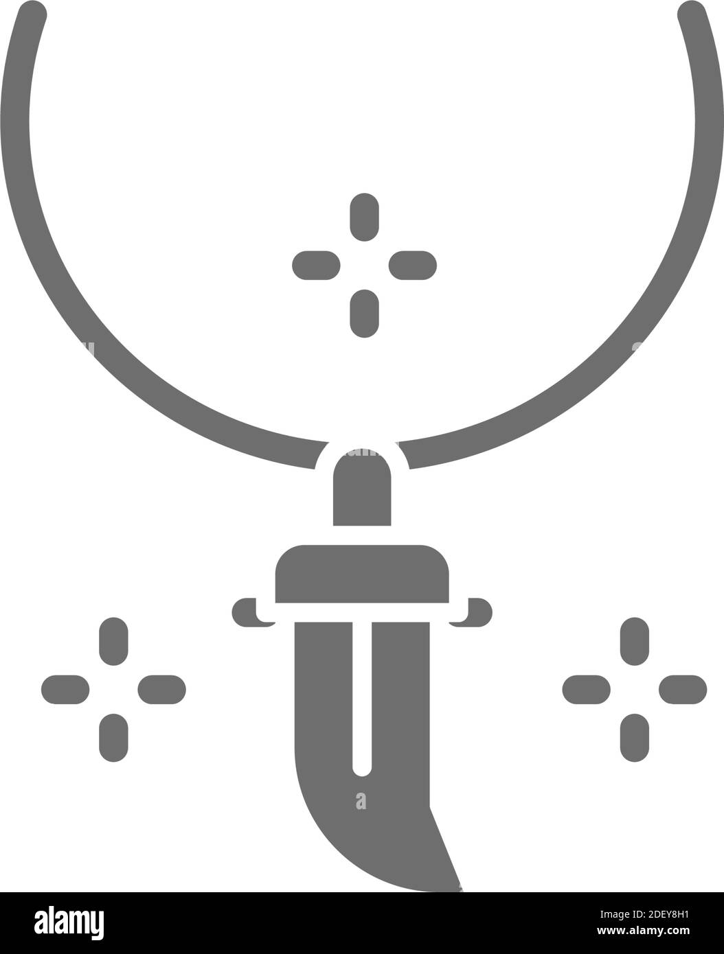 Vector shark tooth pendant, necklace grey icon Stock Vector Image & Art ...