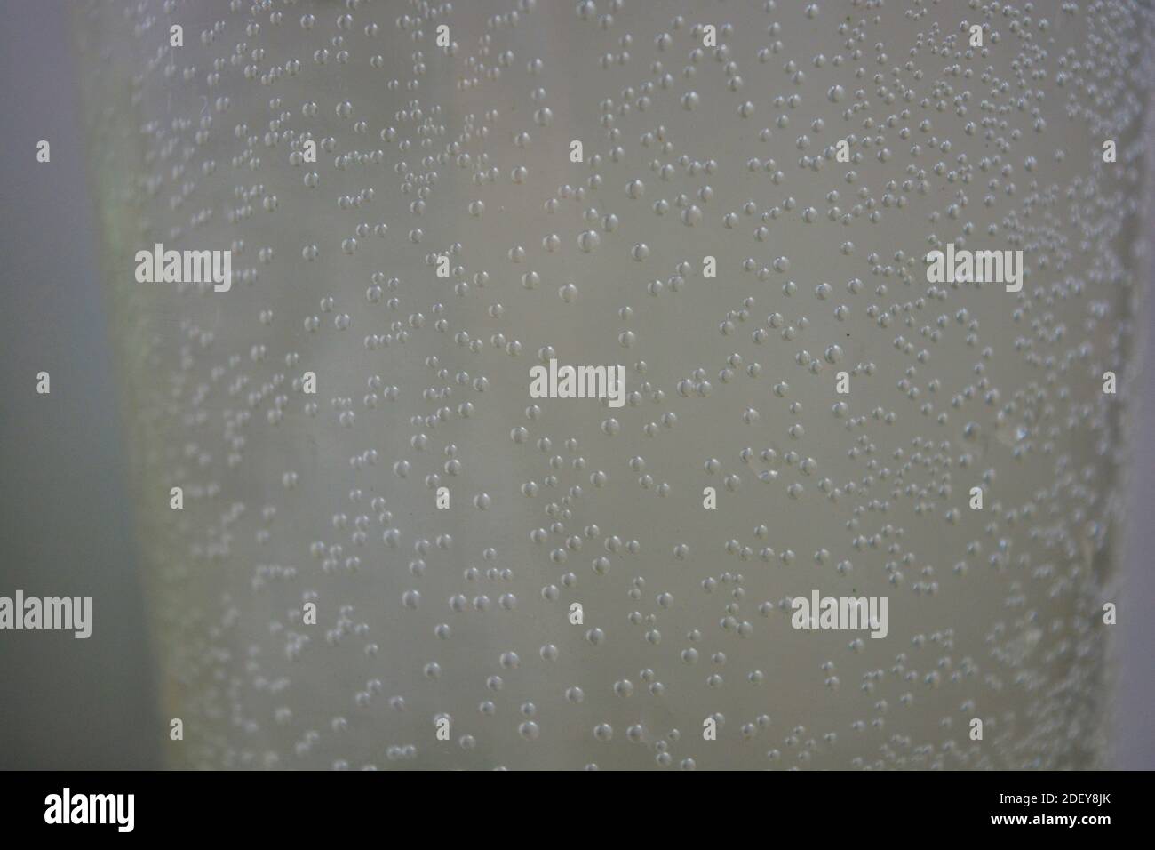 Small, round, spherical bubbles covered the surface of a plastic ...