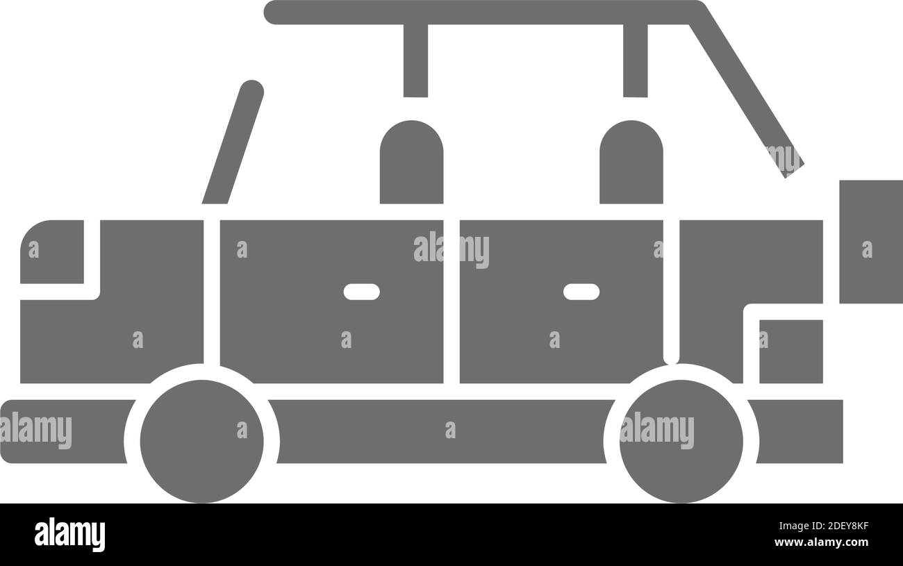 Safari car, offroad automobile, SUV grey icon Stock Vector Image & Art ...