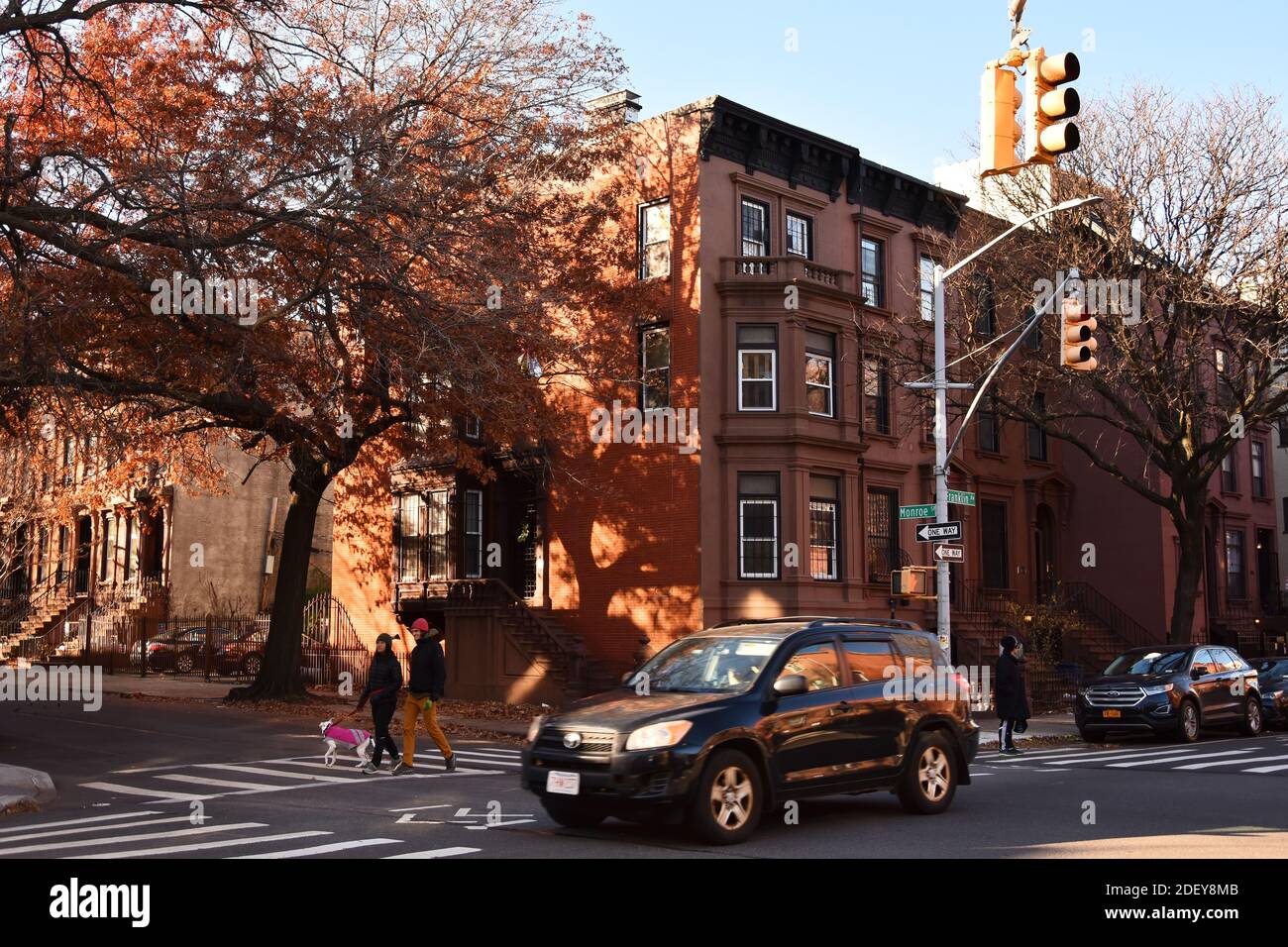 Beautiful street view in Brooklyn Neighbourhood, New York City, United ...