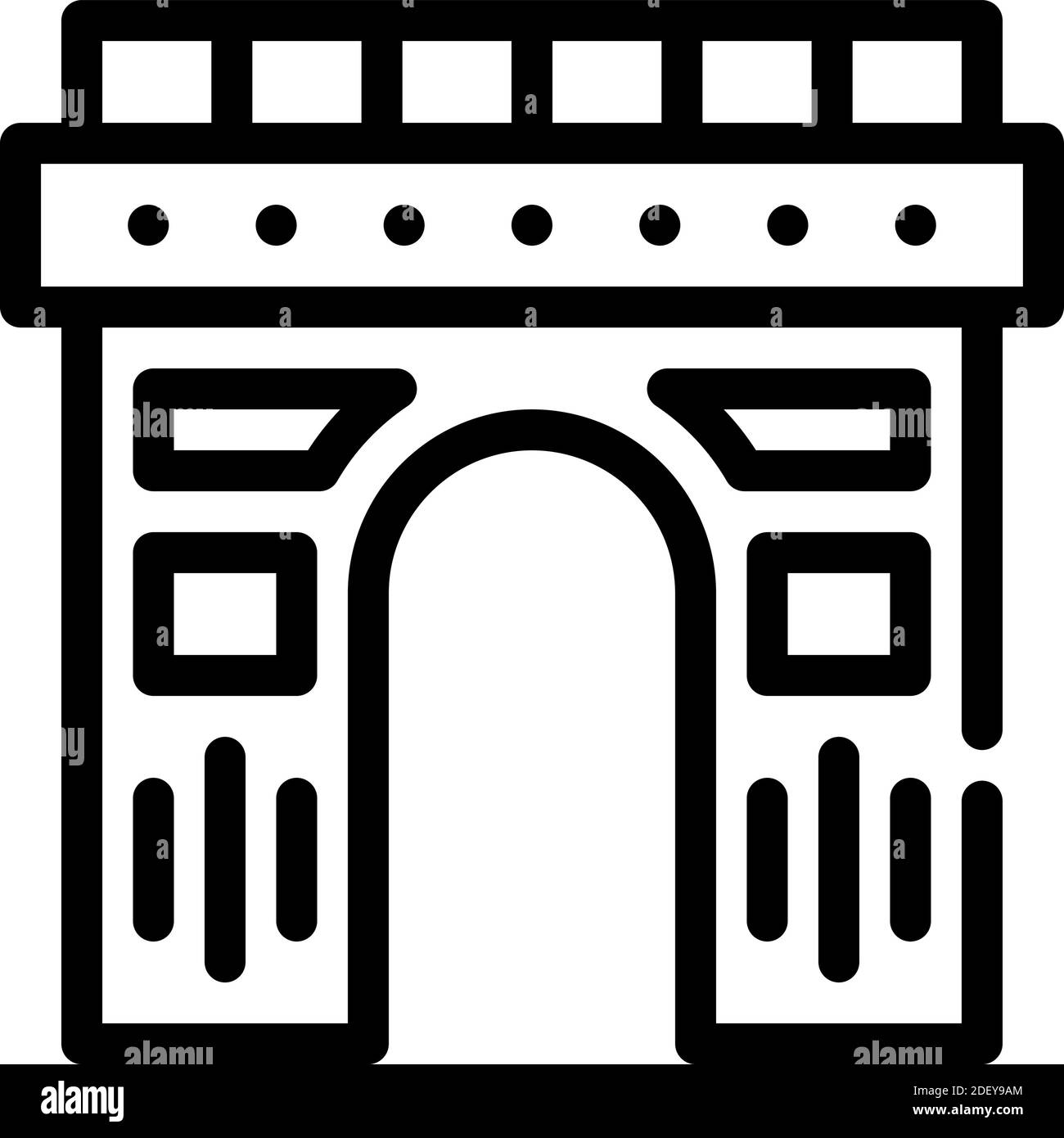 arch construction line icon vector illustration black Stock Vector ...