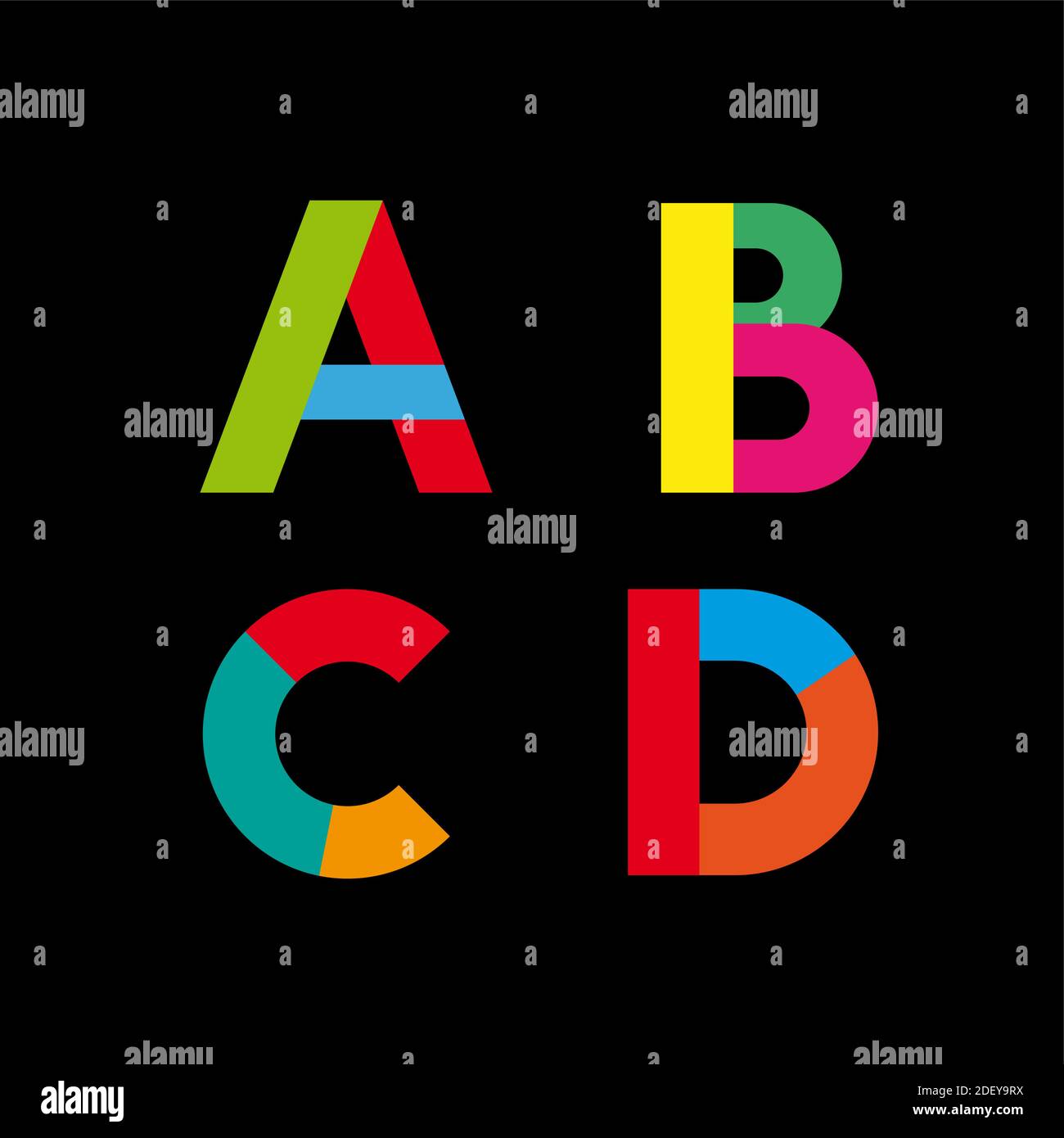 Letter a b c d hi-res stock photography and images - Alamy