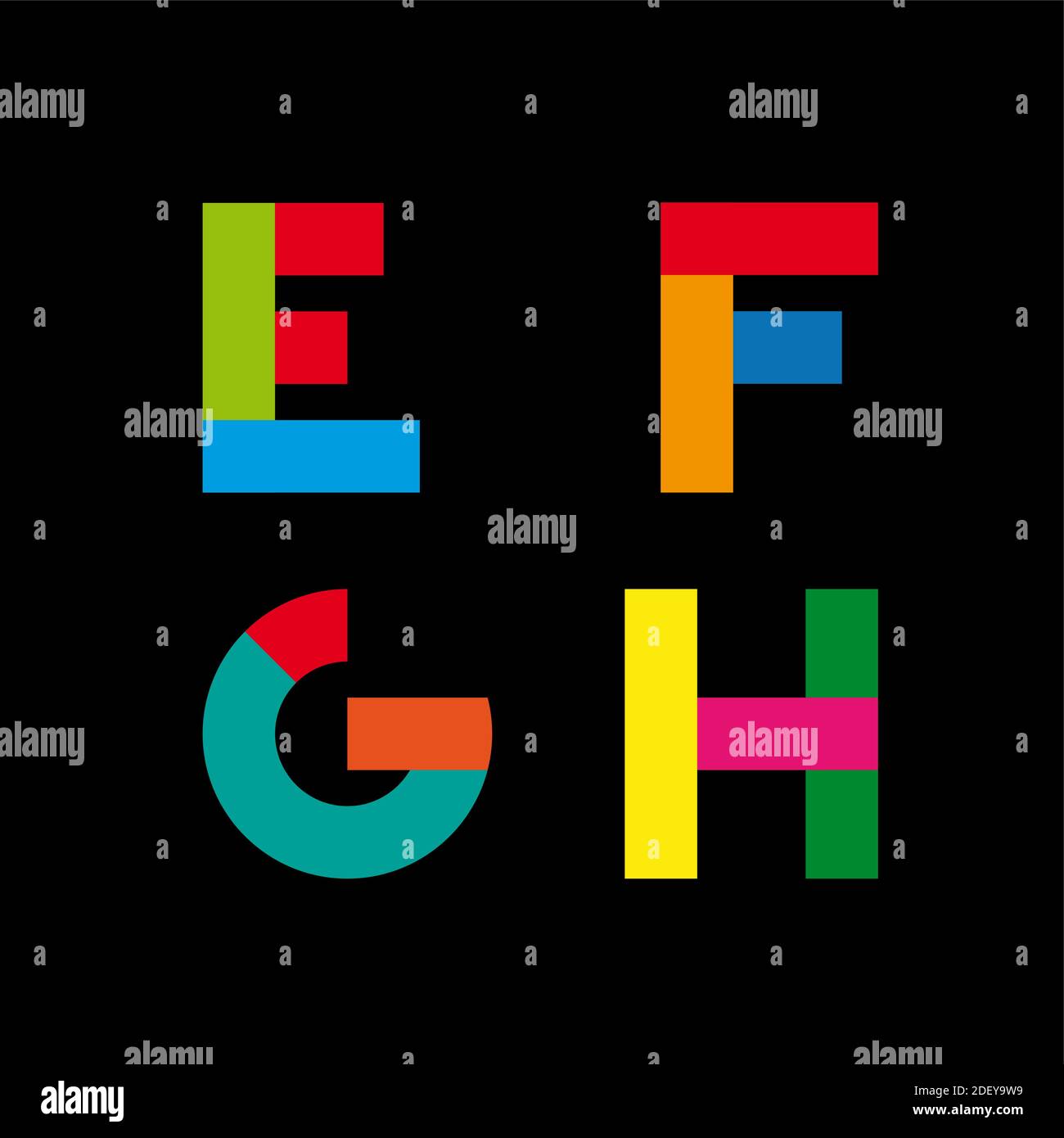 Letter e f hi-res stock photography and images - Alamy
