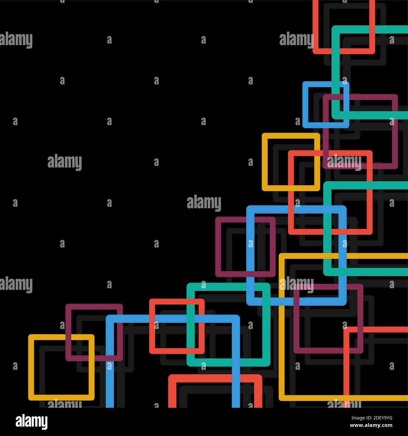 Vector concept of network. Squares and geometric background Stock ...