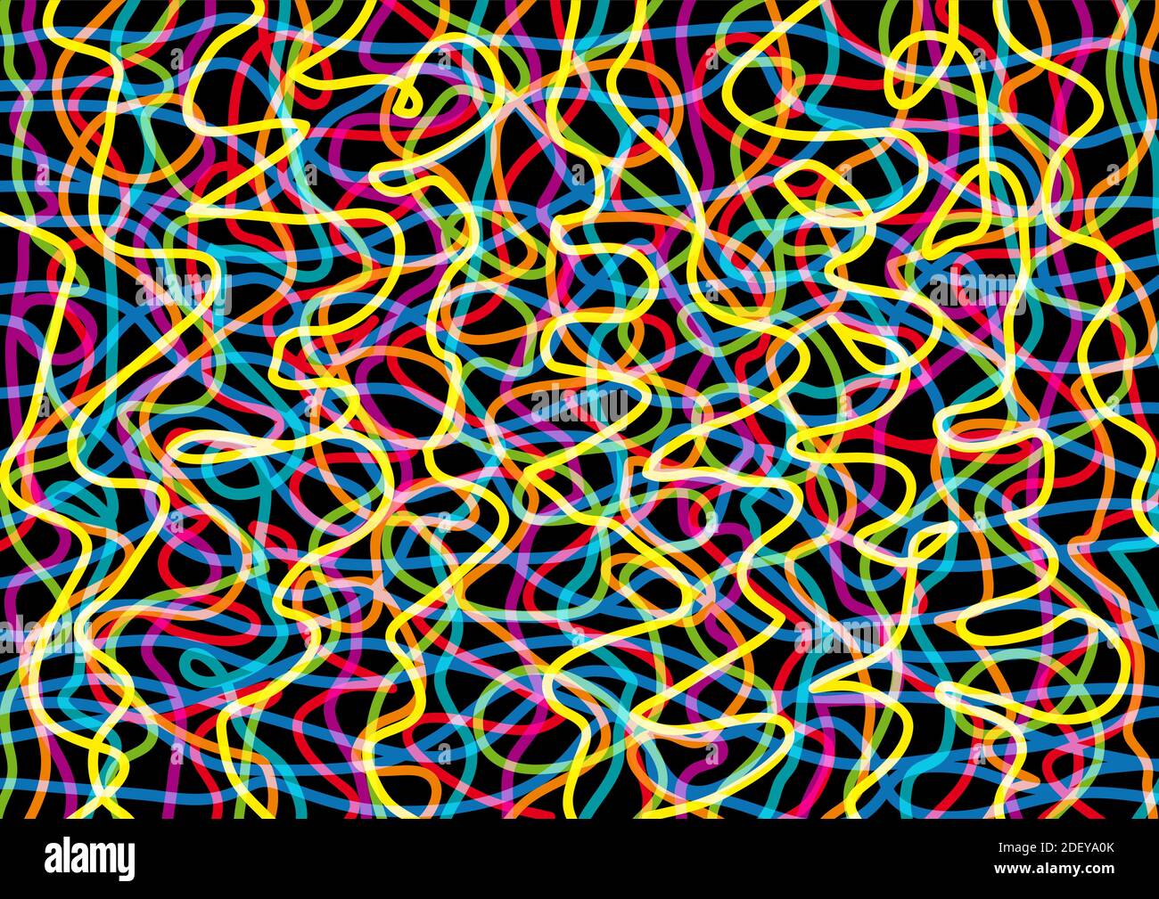 abstract confusion colorful vector background, wool tangled concept ...