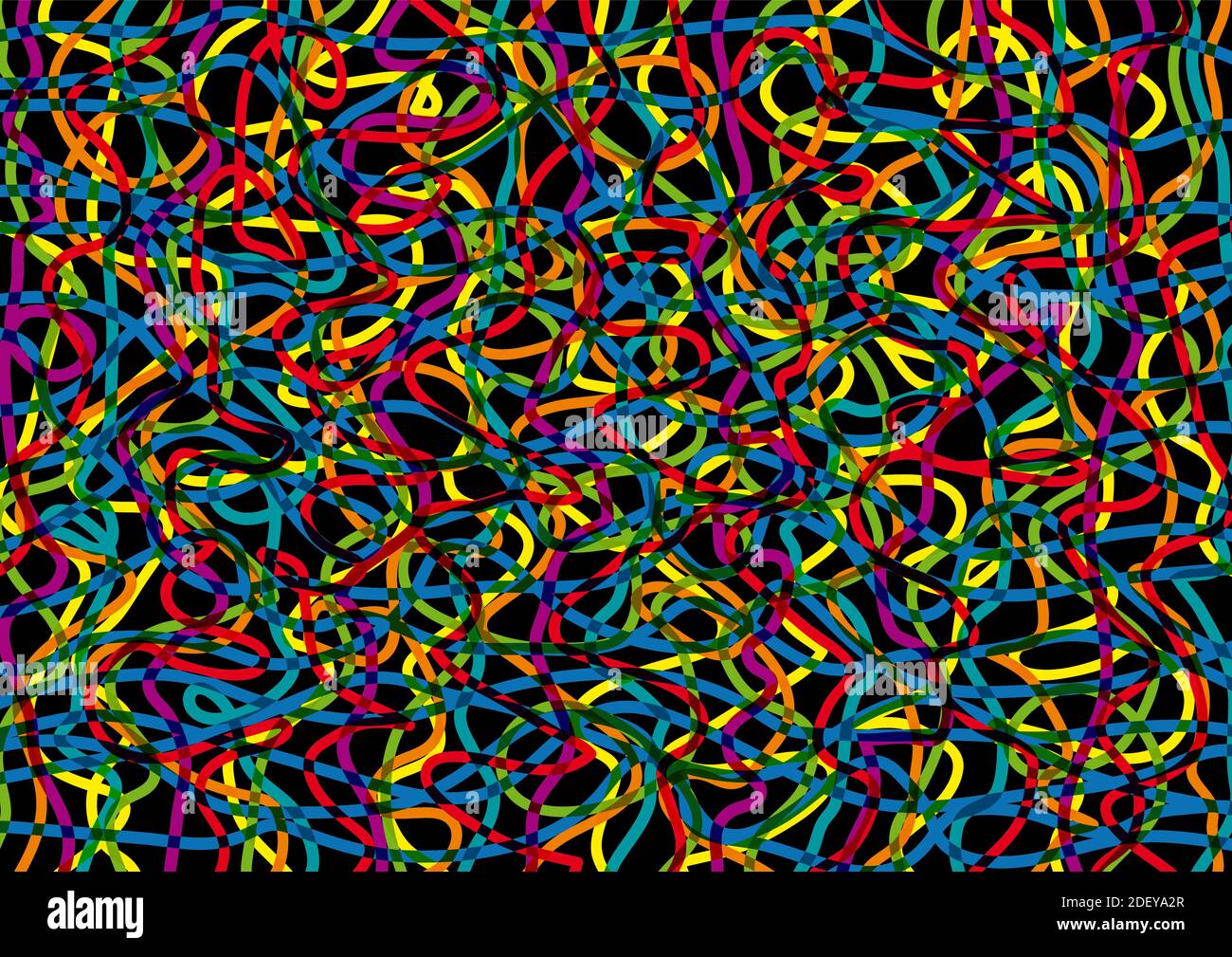 abstract confusion colorful vector background, wool tangled concept ...