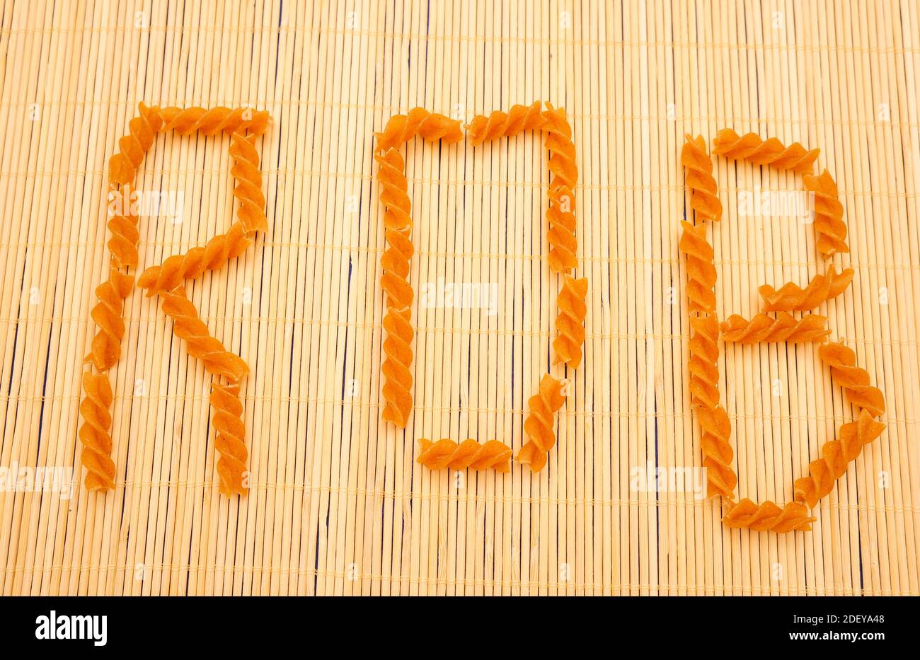 Name Rob made of pasta Stock Photo - Alamy