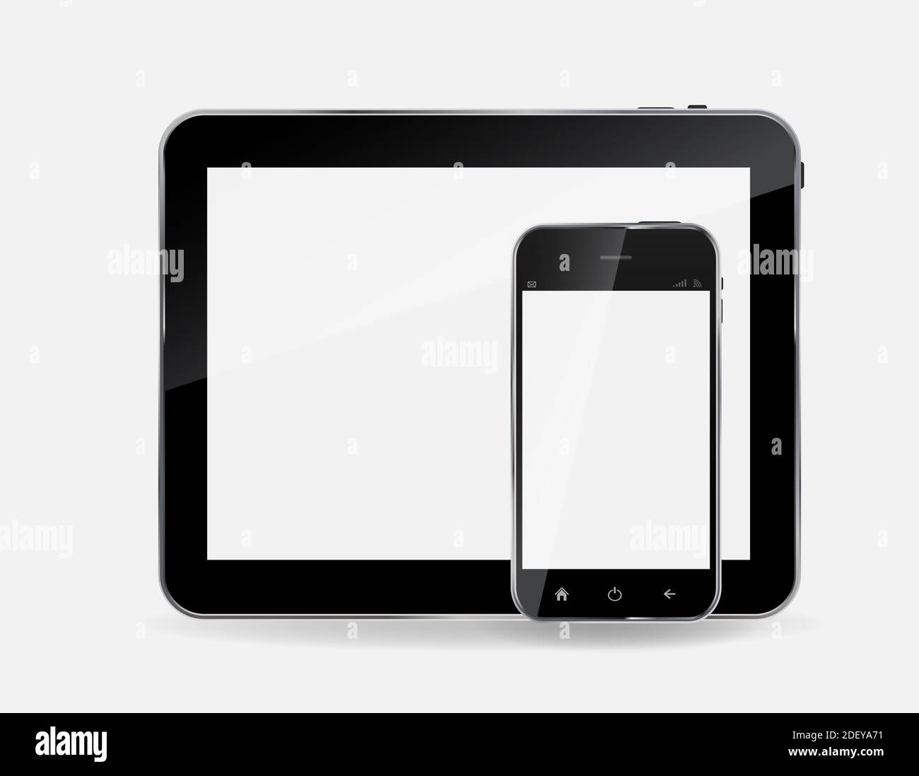 Abstract Design Mobile Phone and Tablet PC. Illustration Stock Photo ...