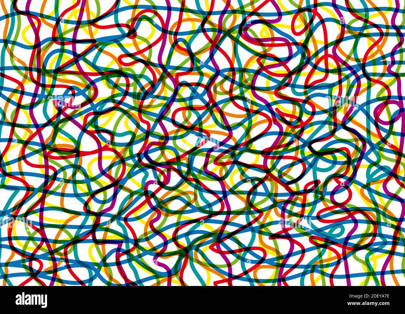 abstract confusion colorful vector background, wool tangled concept ...