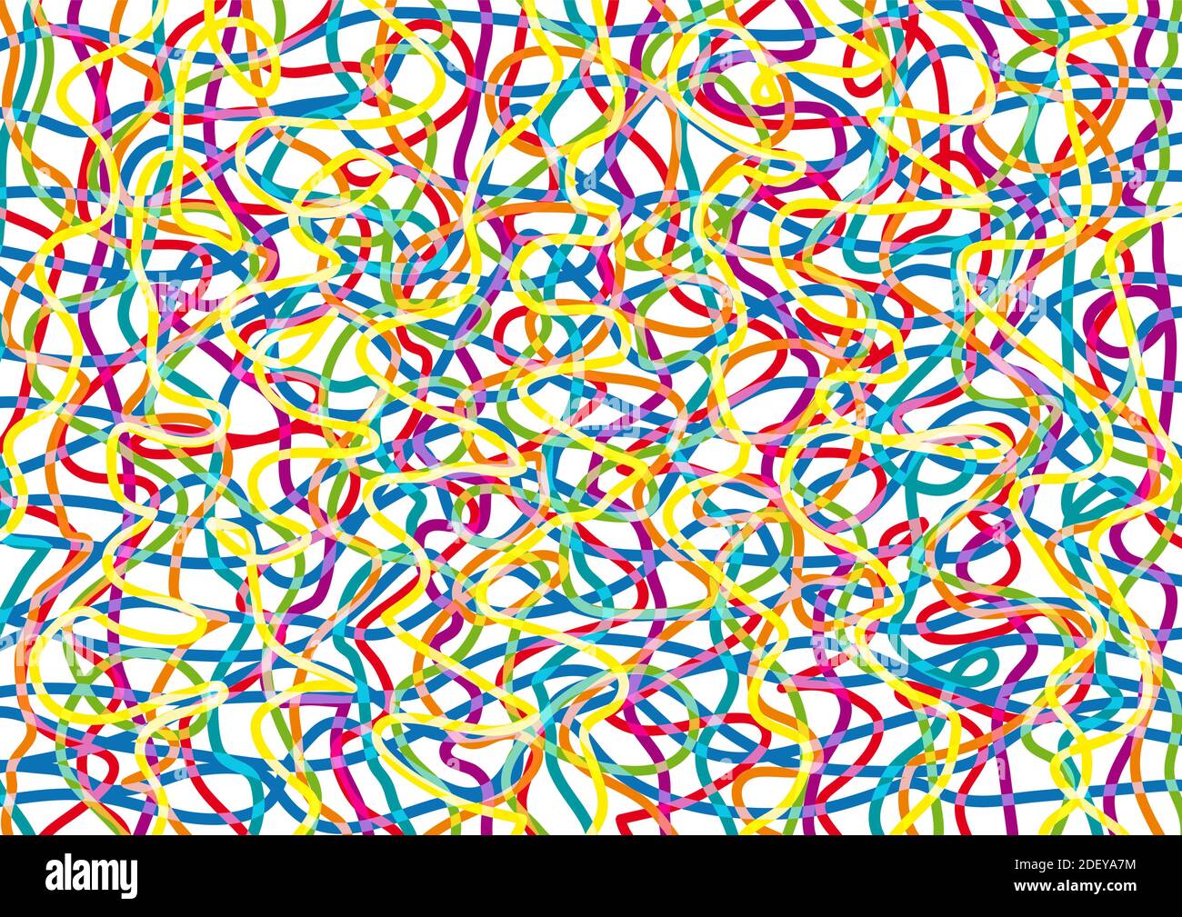 abstract confusion colorful vector background, wool tangled concept ...