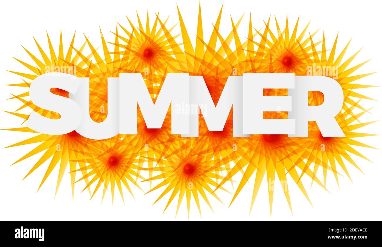 Vector icon sun with text, summer concept Stock Vector Image & Art - Alamy