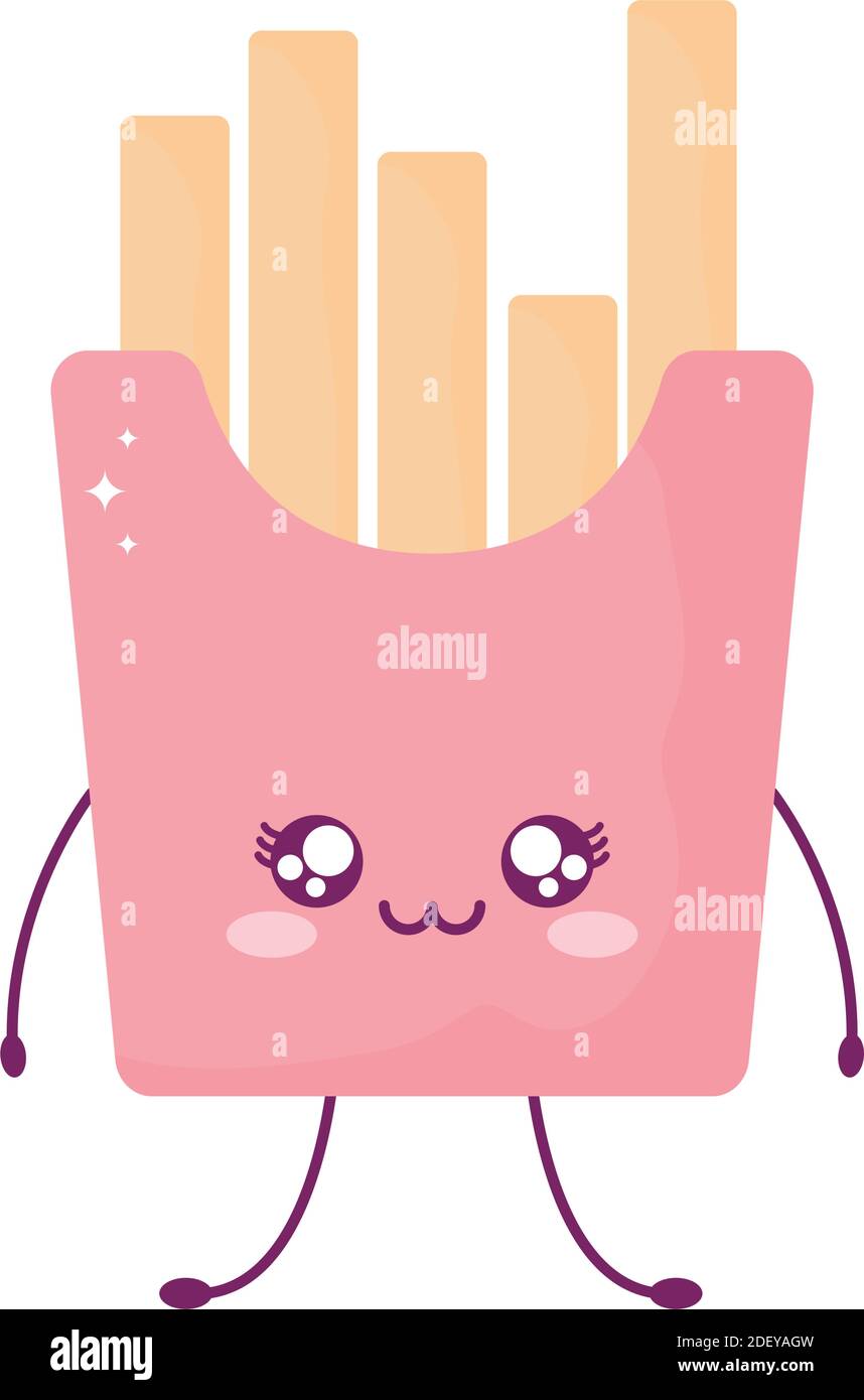 Funny cute french fries Cut Out Stock Images & Pictures - Alamy