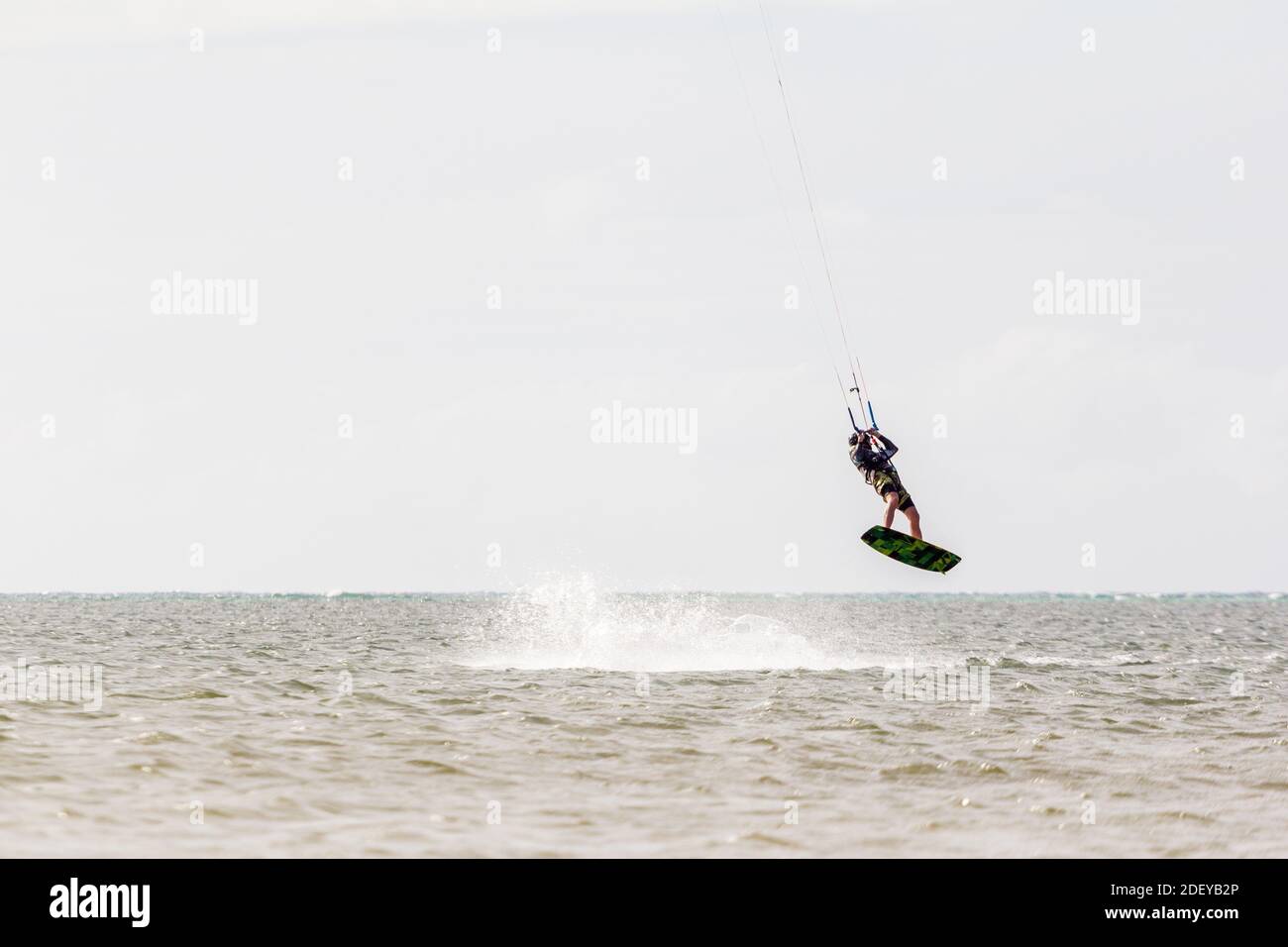 Kite boarding in Capusan Beach, Cuyo, Palawan, Philippines Stock Photo ...