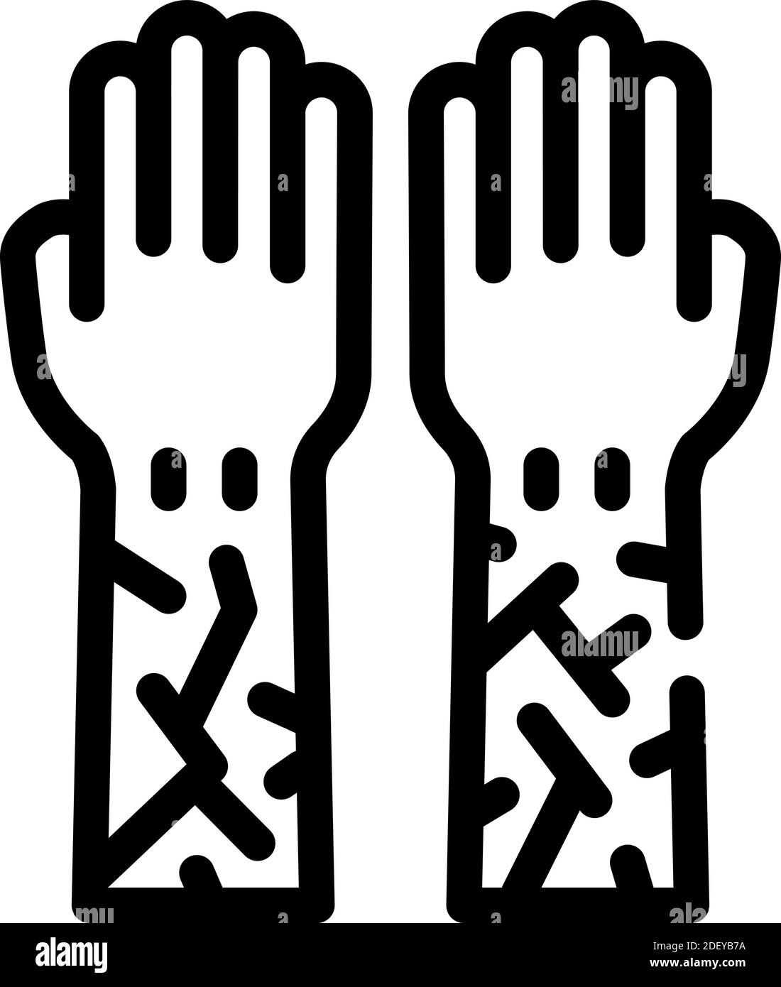 hand skin cracks line icon vector illustration Stock Vector Image & Art ...