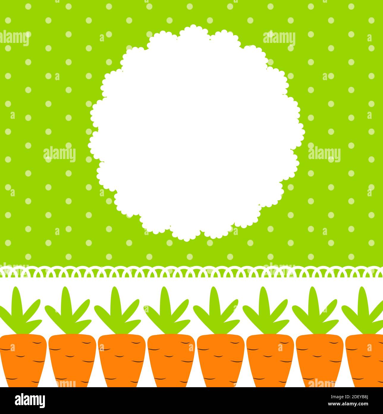 Carrot Cute Frame Illustration Stock Photo - Alamy
