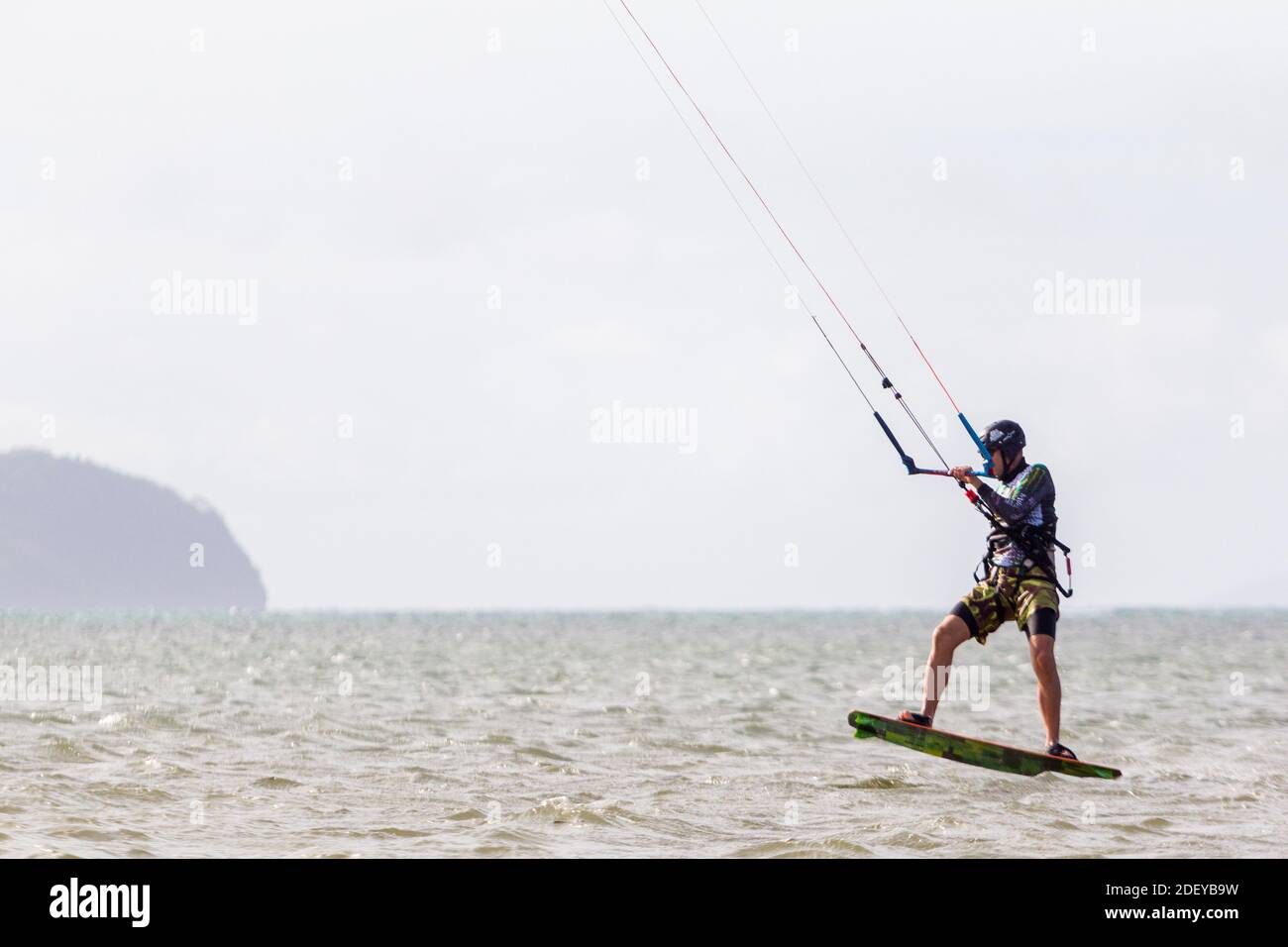 Kite boarding in Capusan Beach, Cuyo, Palawan, Philippines Stock Photo ...