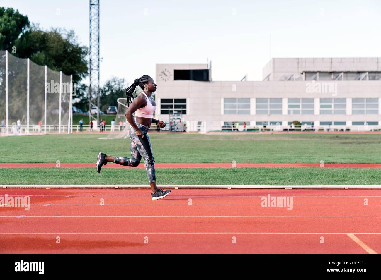 Olympic Track Runner Side View