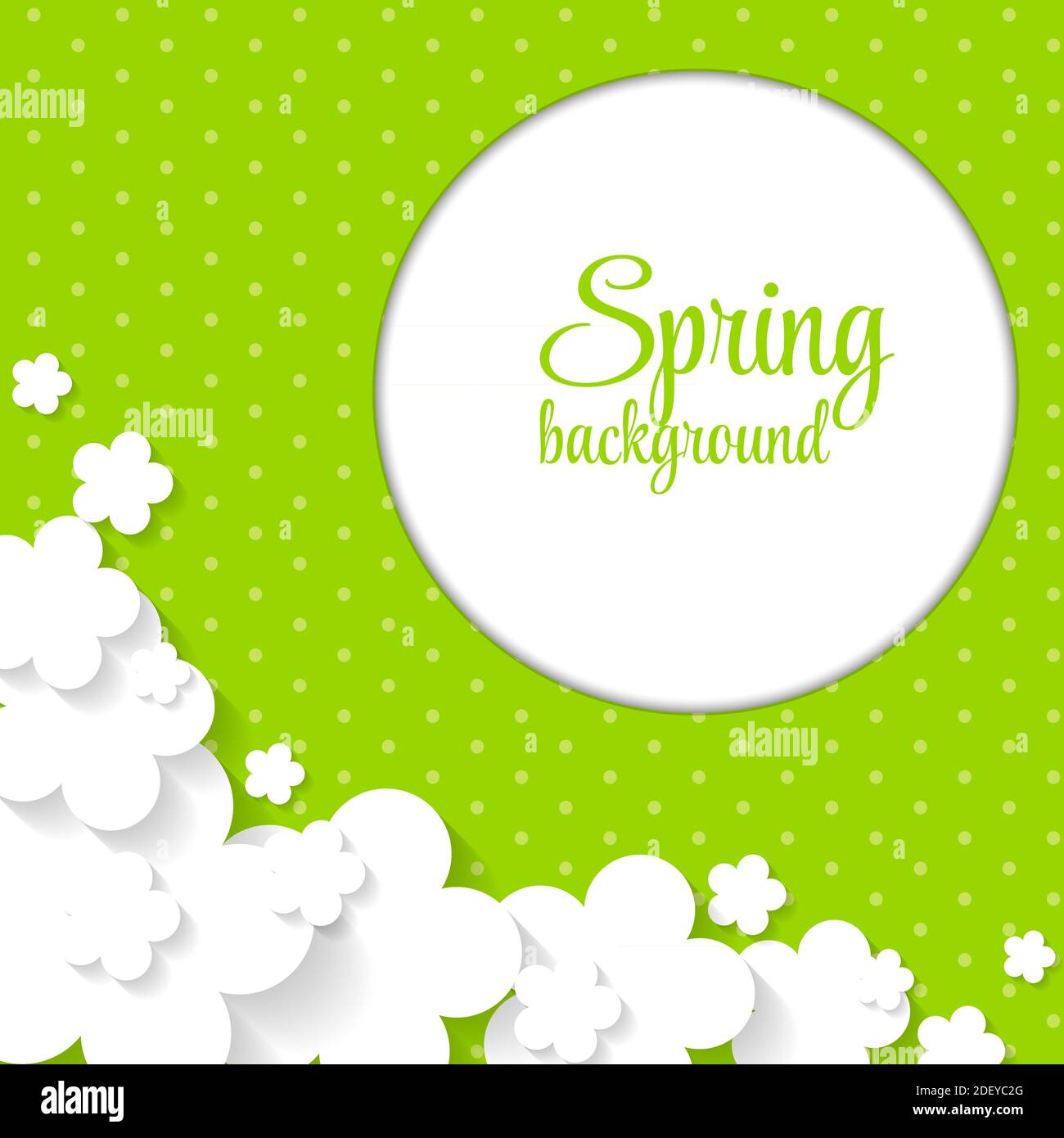 Cute Spring Background with Paper Flowers Stock Photo - Alamy