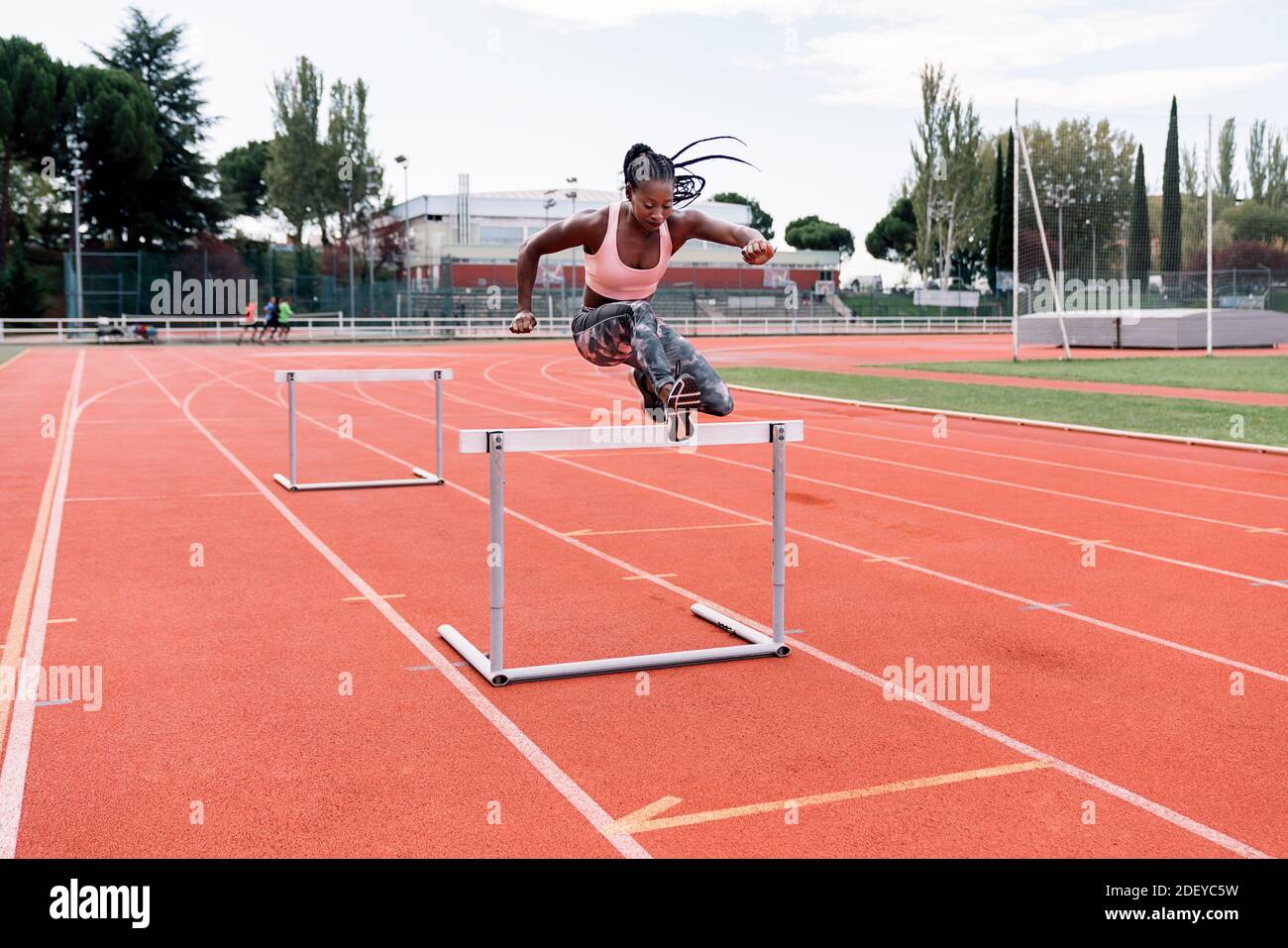 Athlete jump hurdle training hi-res stock photography and images - Alamy