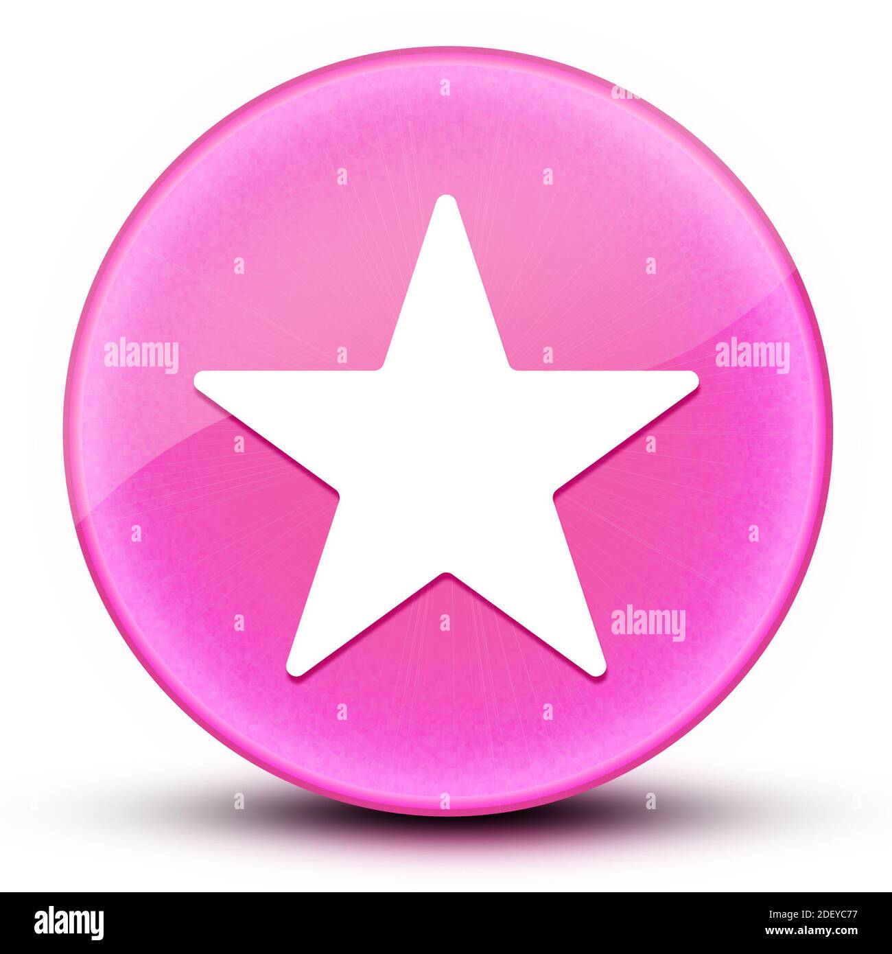 Star eyeball glossy elegant pink round button abstract illustration ...
