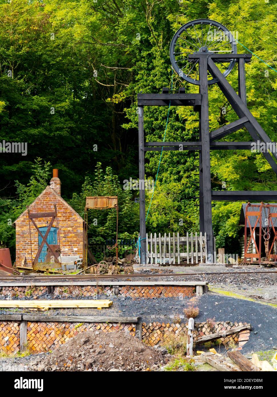Old colliery machinery at the Black Country Living Museum in Dudley ...