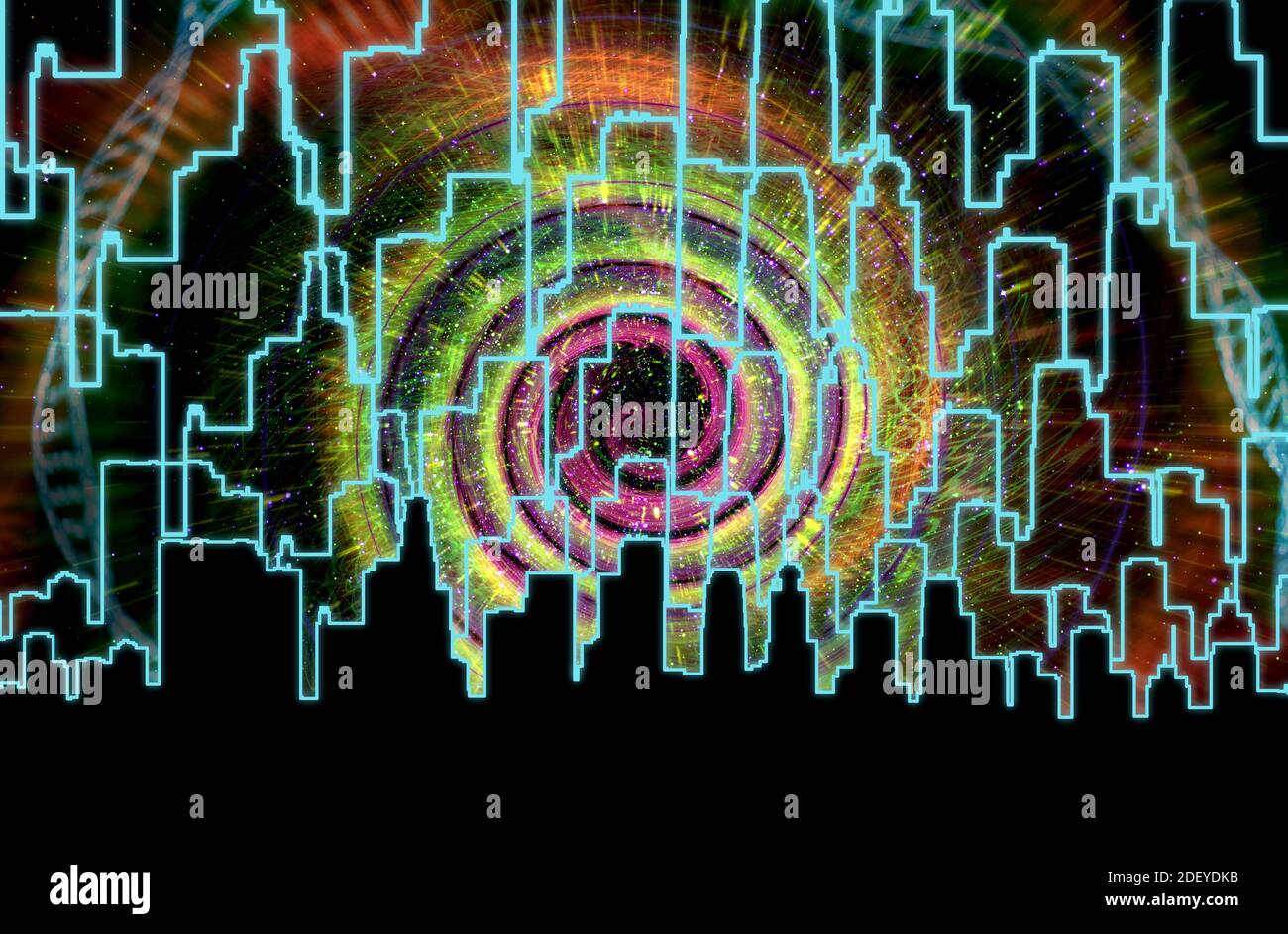 Computer generated three-dimensional matrix simulation of reality 3D ...