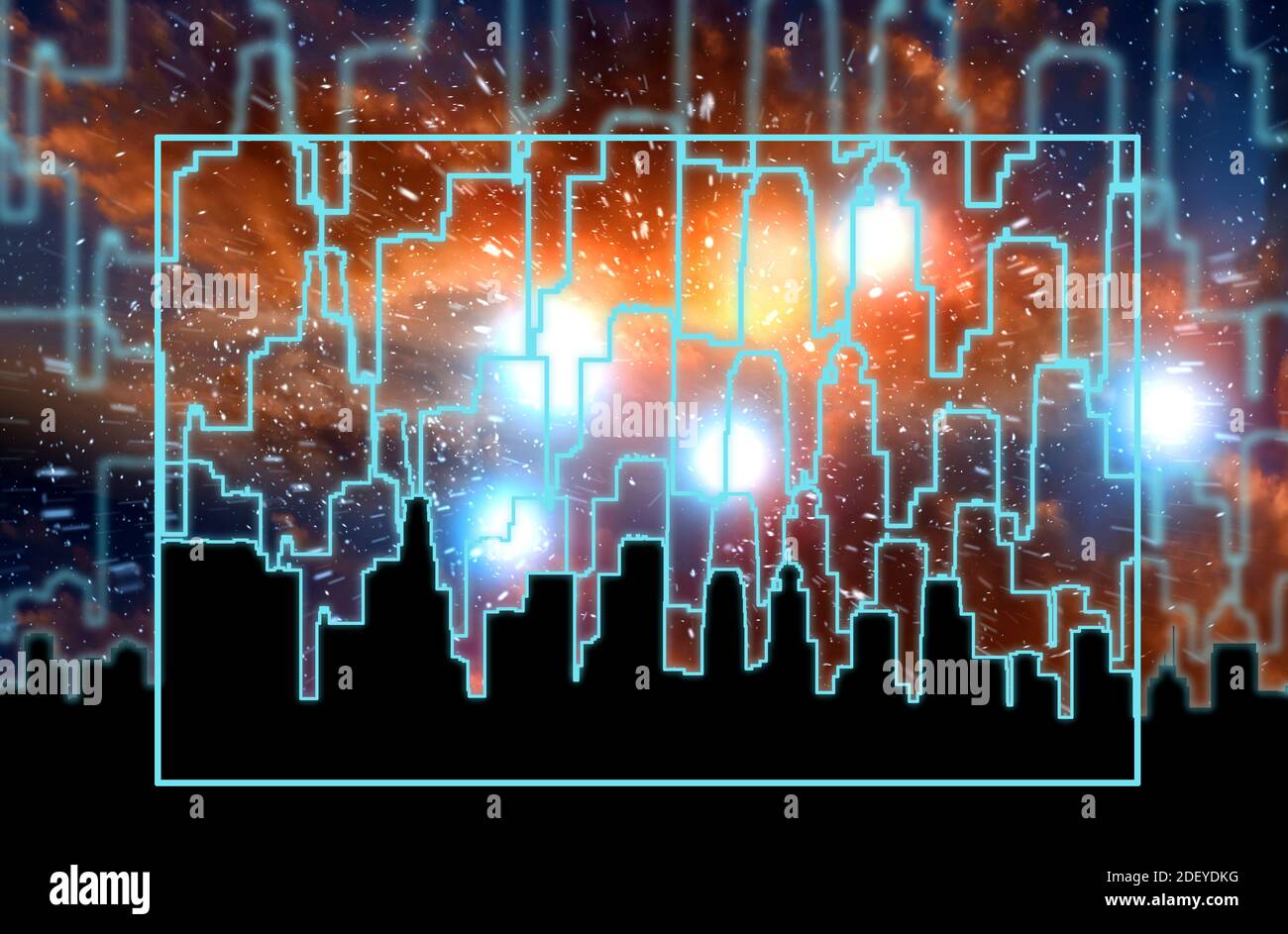 Computer generated three-dimensional matrix simulation of reality 3D ...