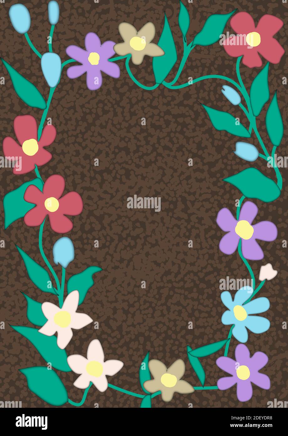 Watercolor pattern flowers Stock Vector Images - Alamy