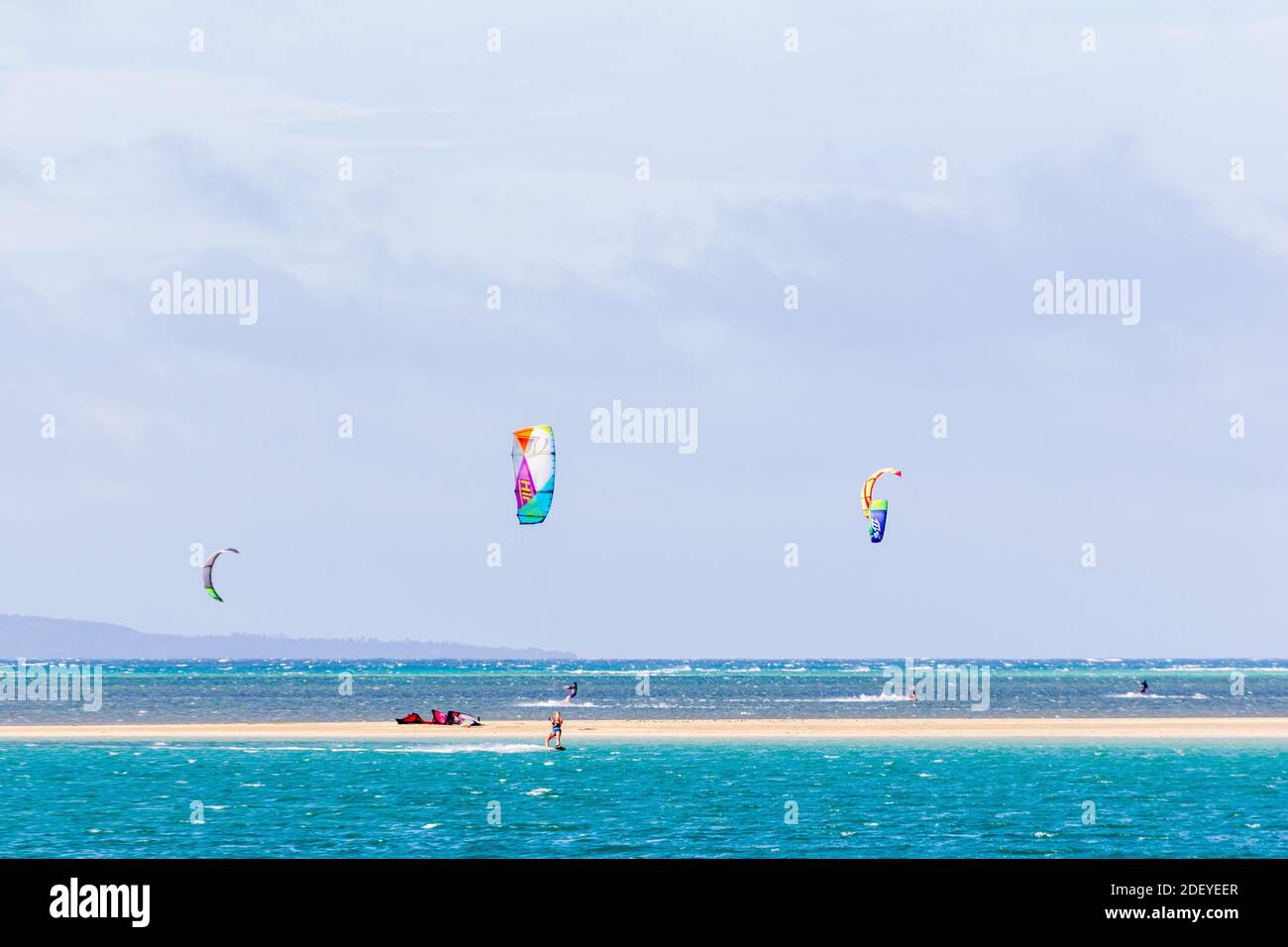 Kite boarding and windsurfing in Capusan Beach, Cuyo, Palawan ...