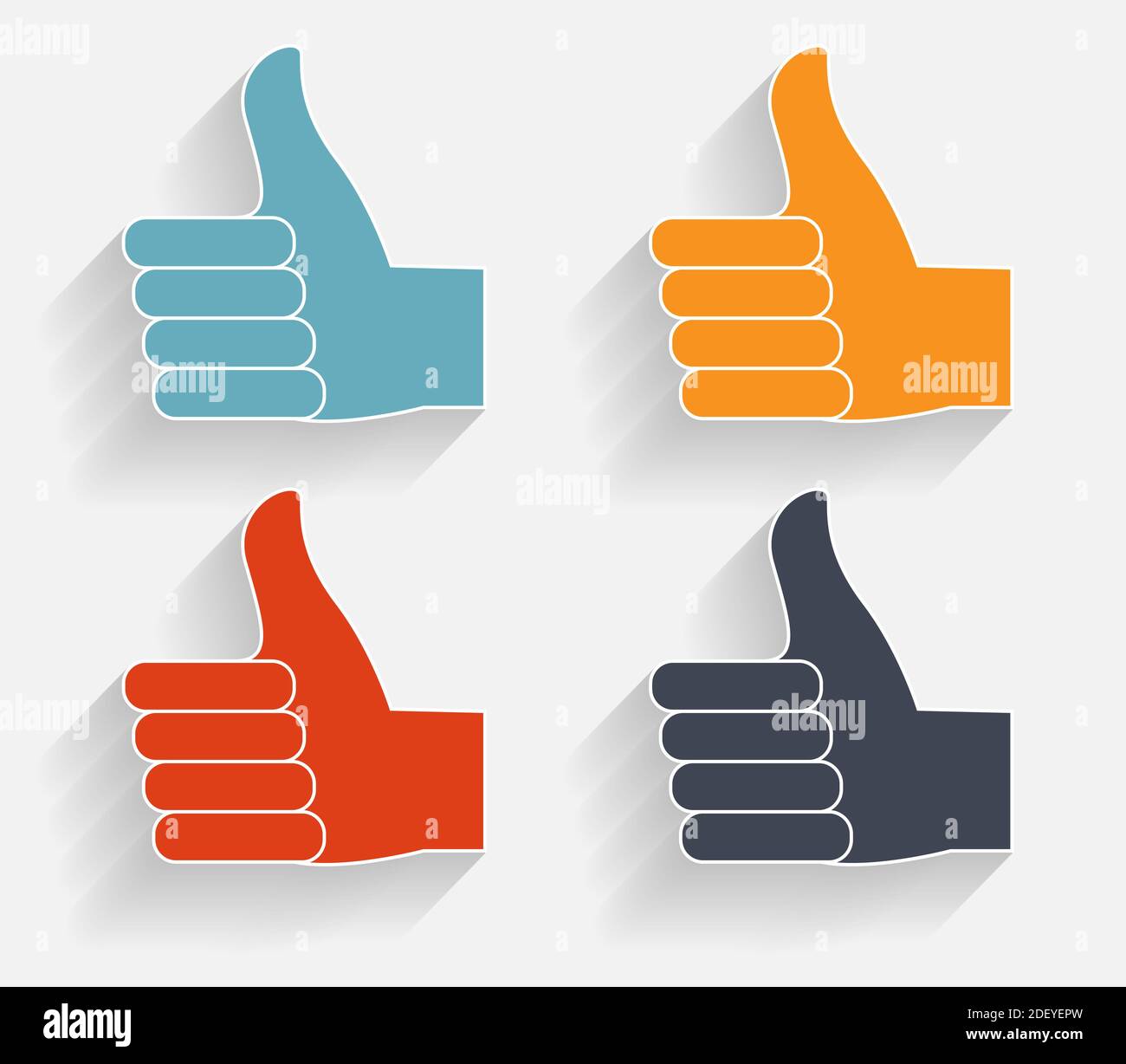 Hand signal on white. illustration. EPS 10 Stock Photo - Alamy