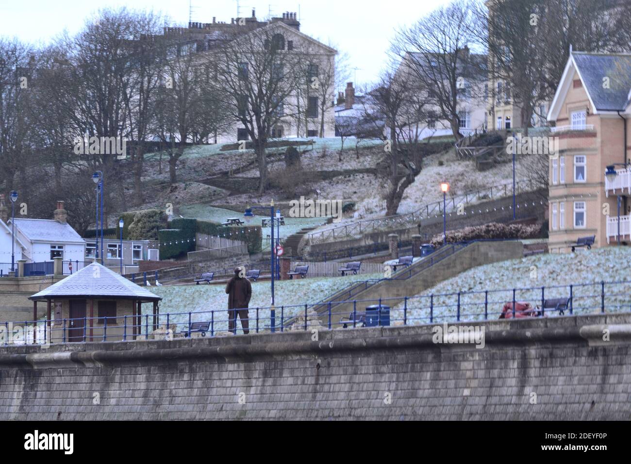 Snowy Day - Filey - North Yorkshire - UK Stock Photo - Alamy