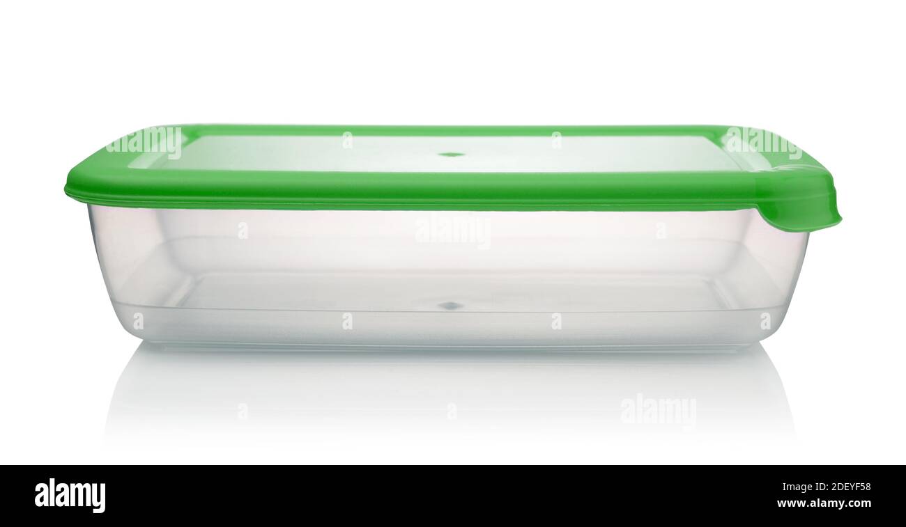 Closed plastic food container isolated on white Stock Photo - Alamy