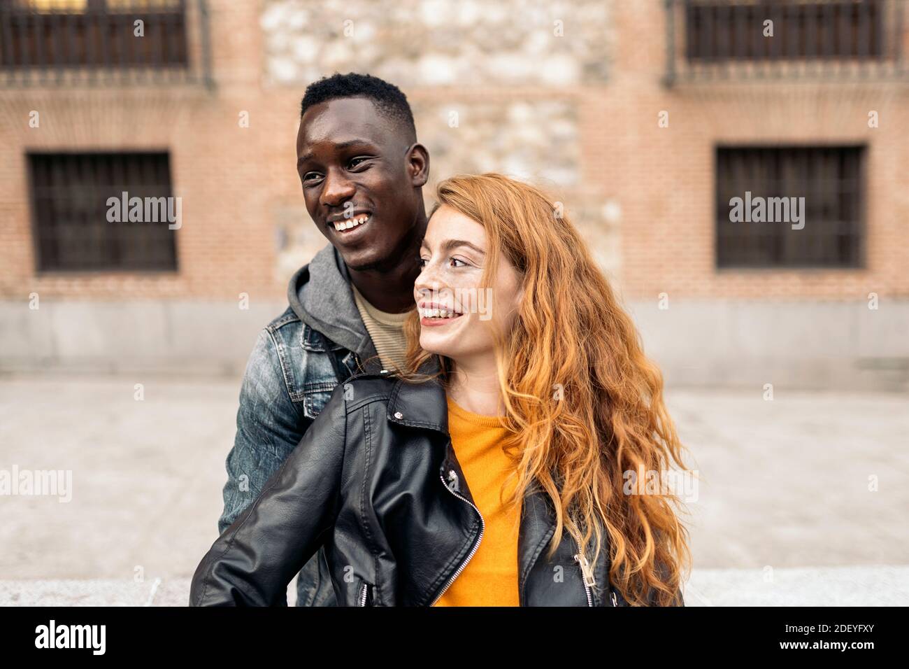 Multi racial couples outside hi-res stock photography and images - Alamy