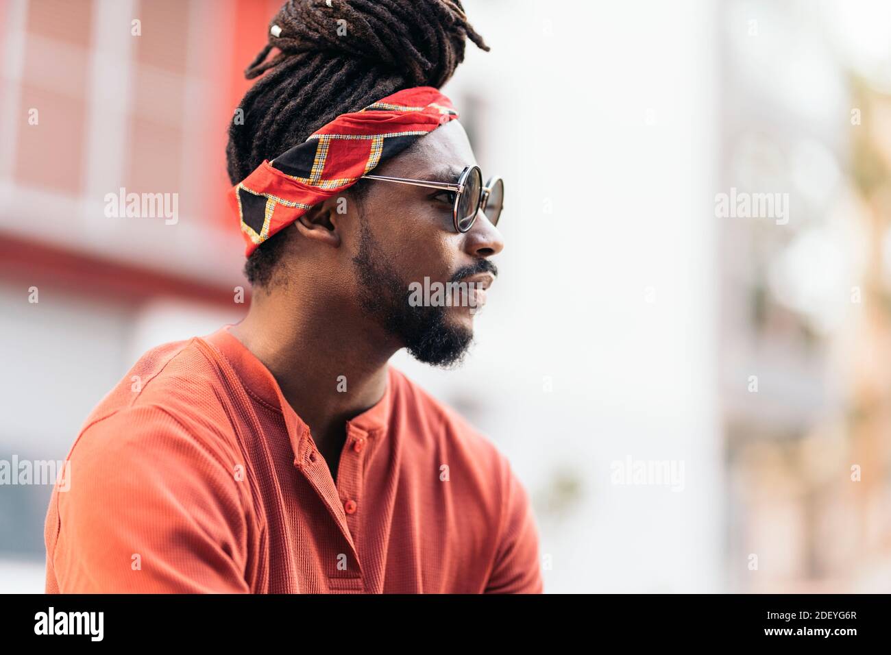 Stock photo of attractive and young african american boy looking to the ...