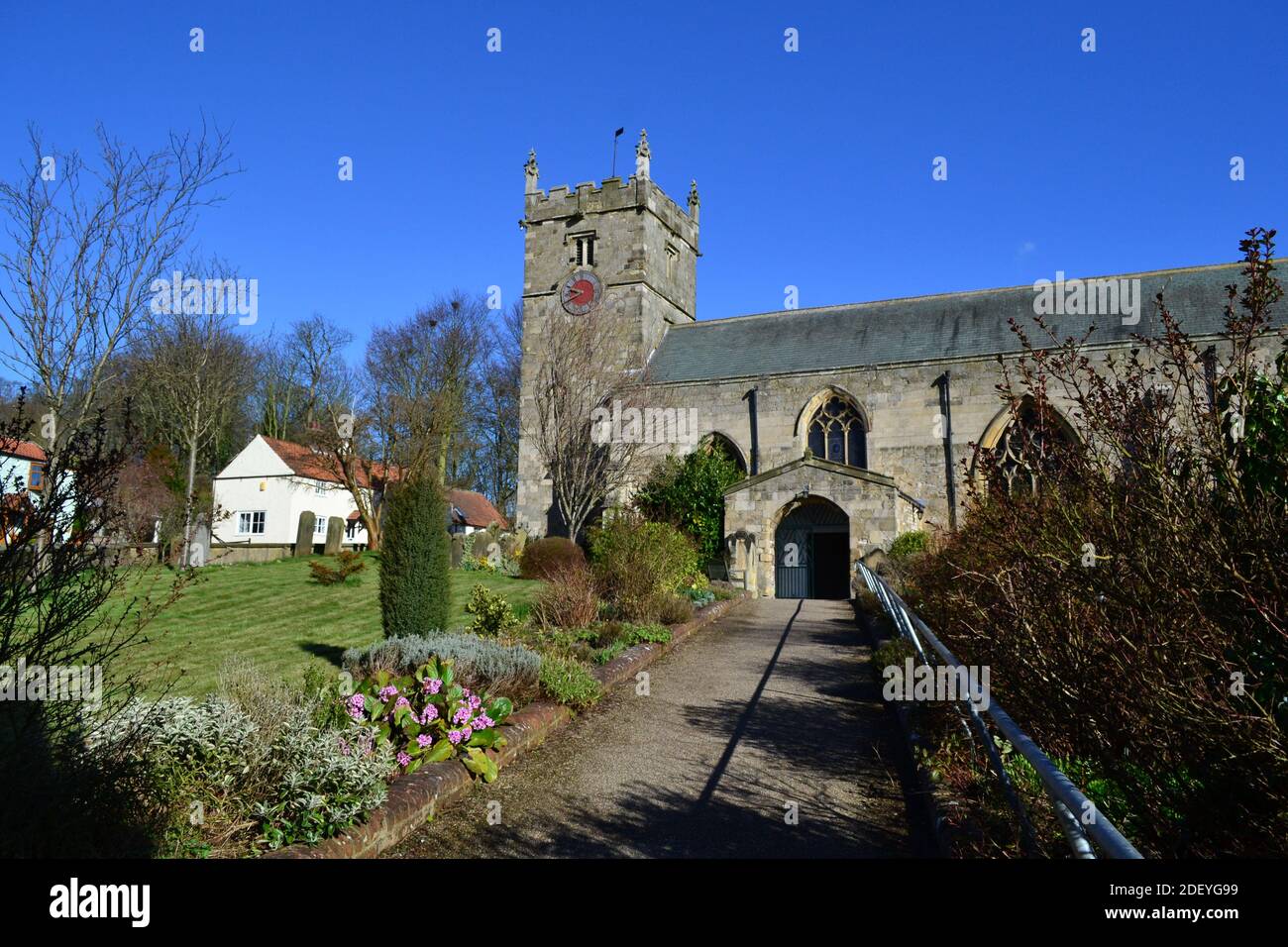 Hunmanby - All Saints Is A 12th Century Church - Yorkshire - UK Stock ...