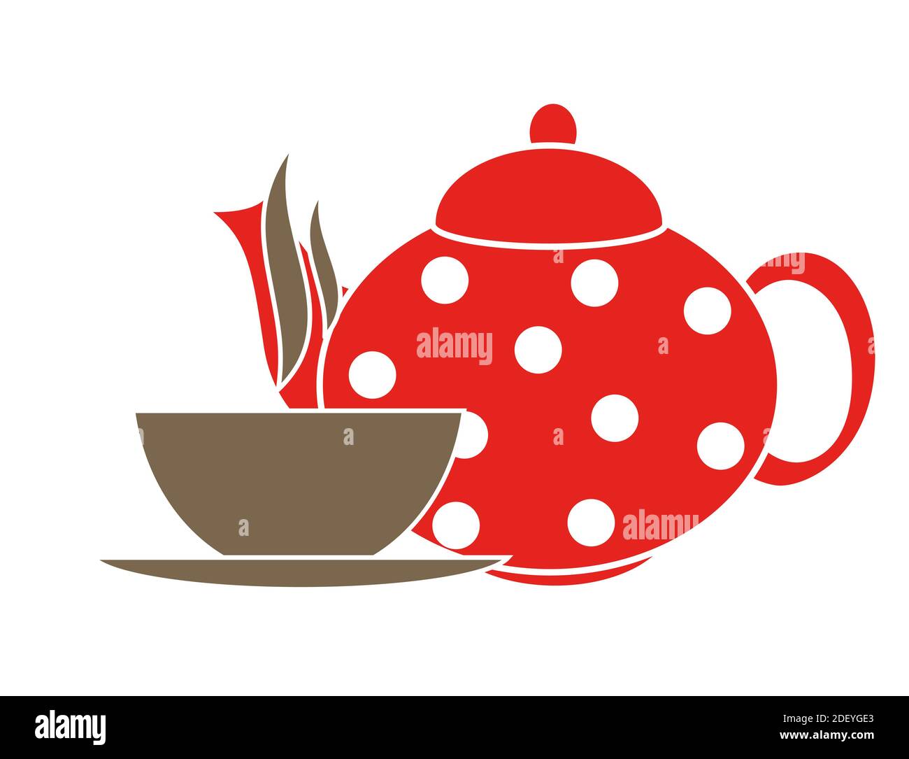 Tea Icons Illustration on white background Stock Photo - Alamy