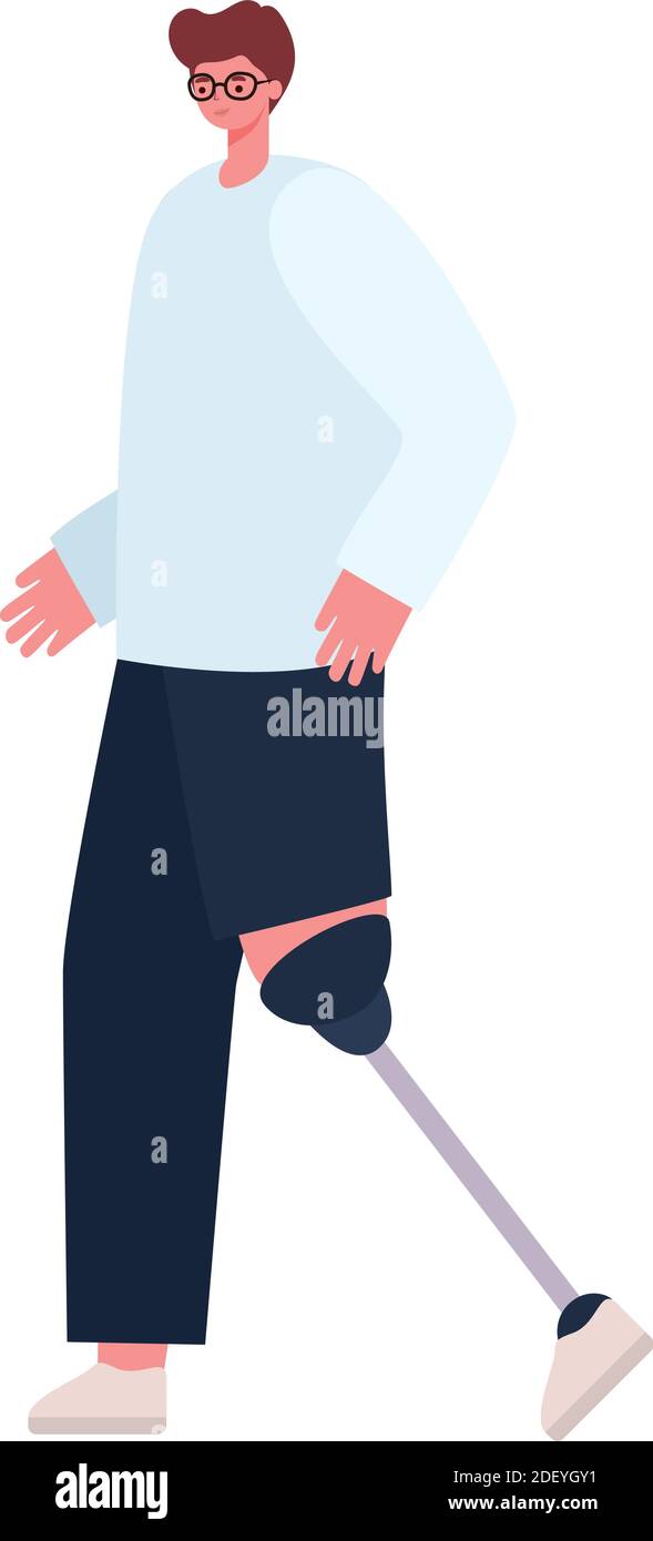 Man prosthetic leg Stock Vector Images - Alamy