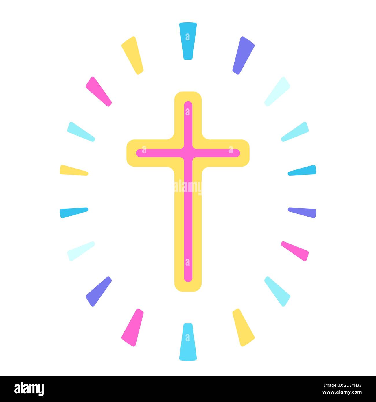Happy Easter illustration with cross Stock Vector Image & Art - Alamy