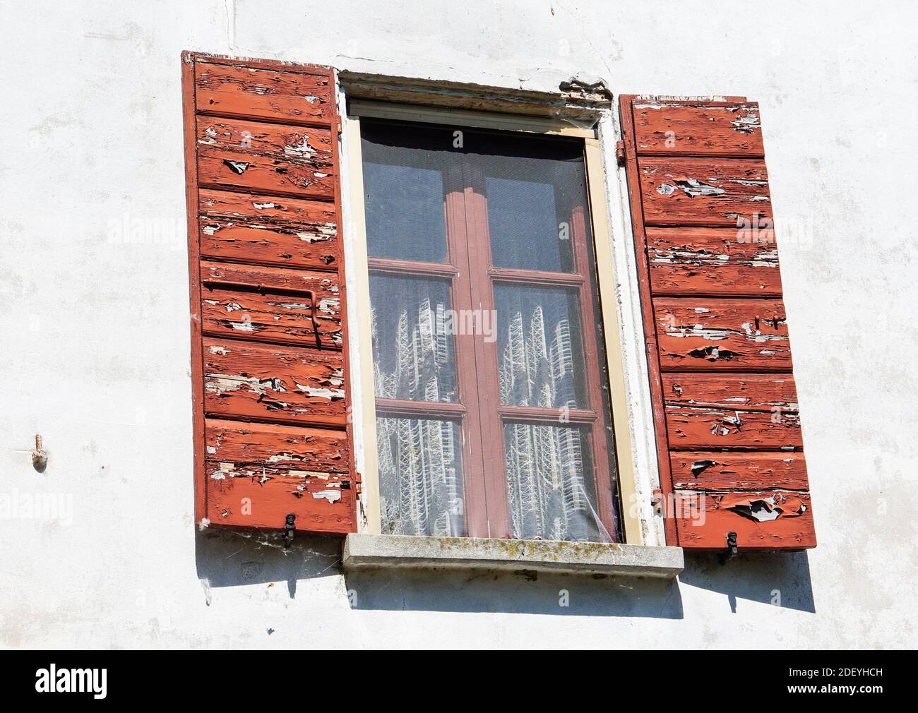Wood window covers hi-res stock photography and images - Alamy