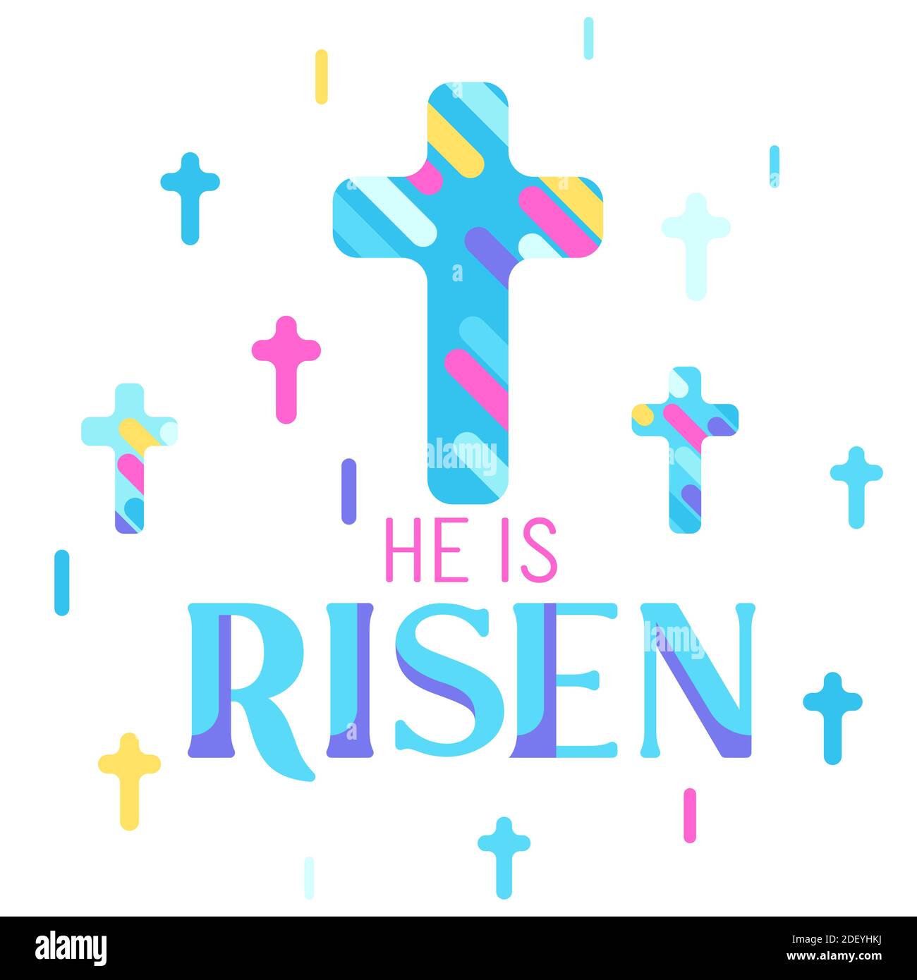 He is risen. Happy Easter greeting card Stock Vector Image & Art - Alamy
