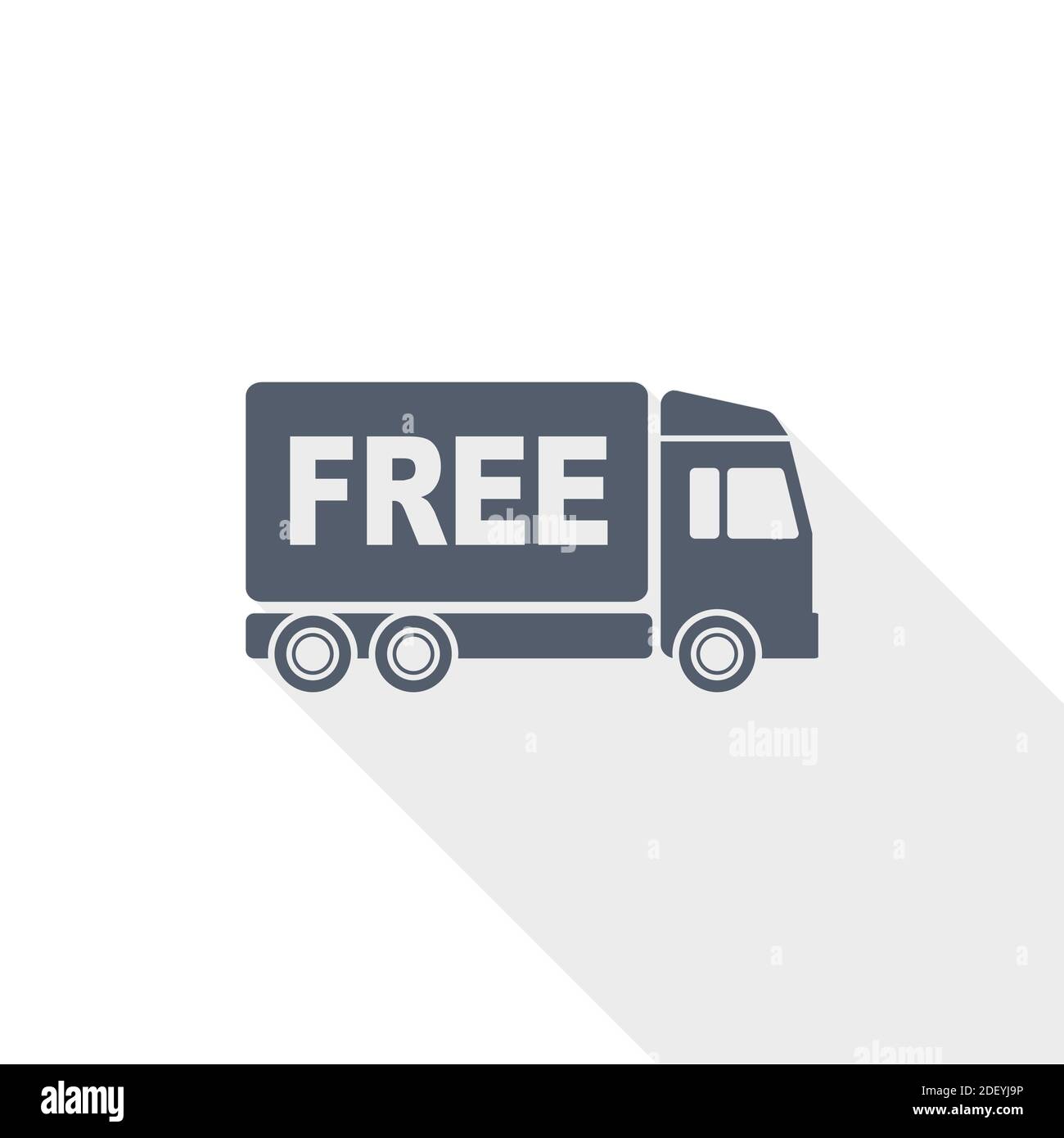 Free delivery vector icon, flat design illustration in eps 10 Stock ...