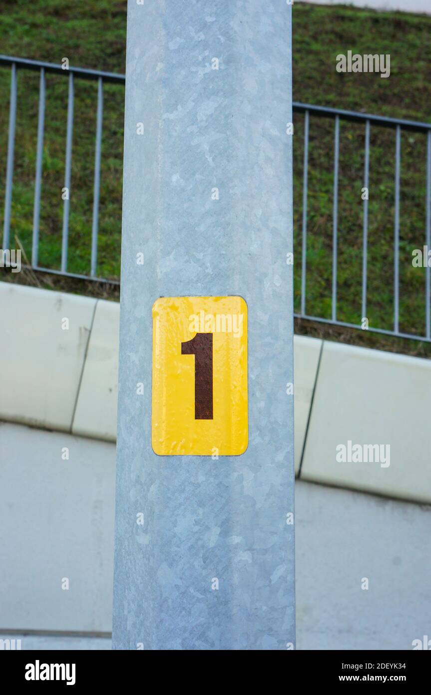 Sticker on pole hi-res stock photography and images - Alamy