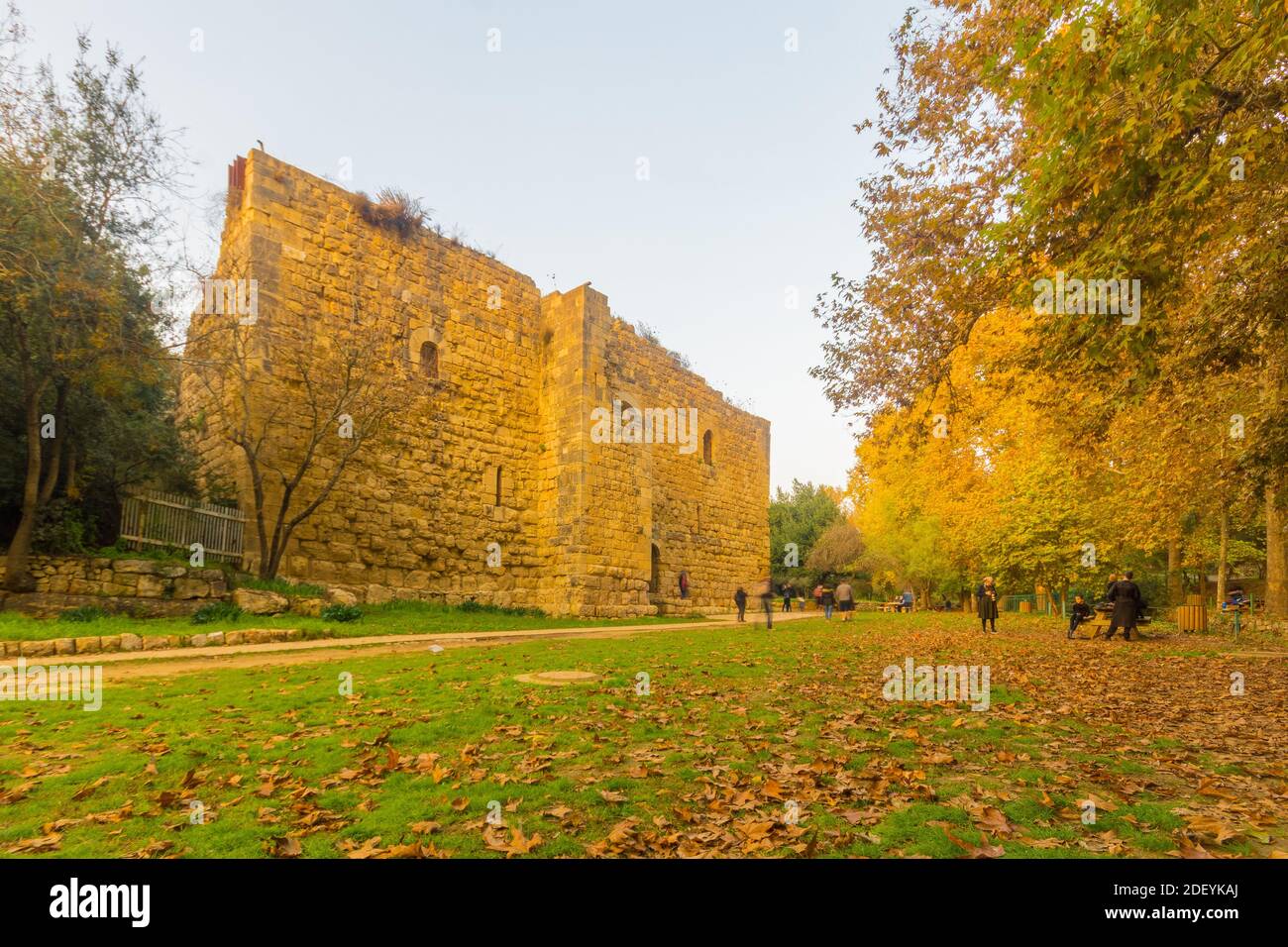 En Hemed, Israel - November 30, 2020: View of a Crusader farmhouse ...
