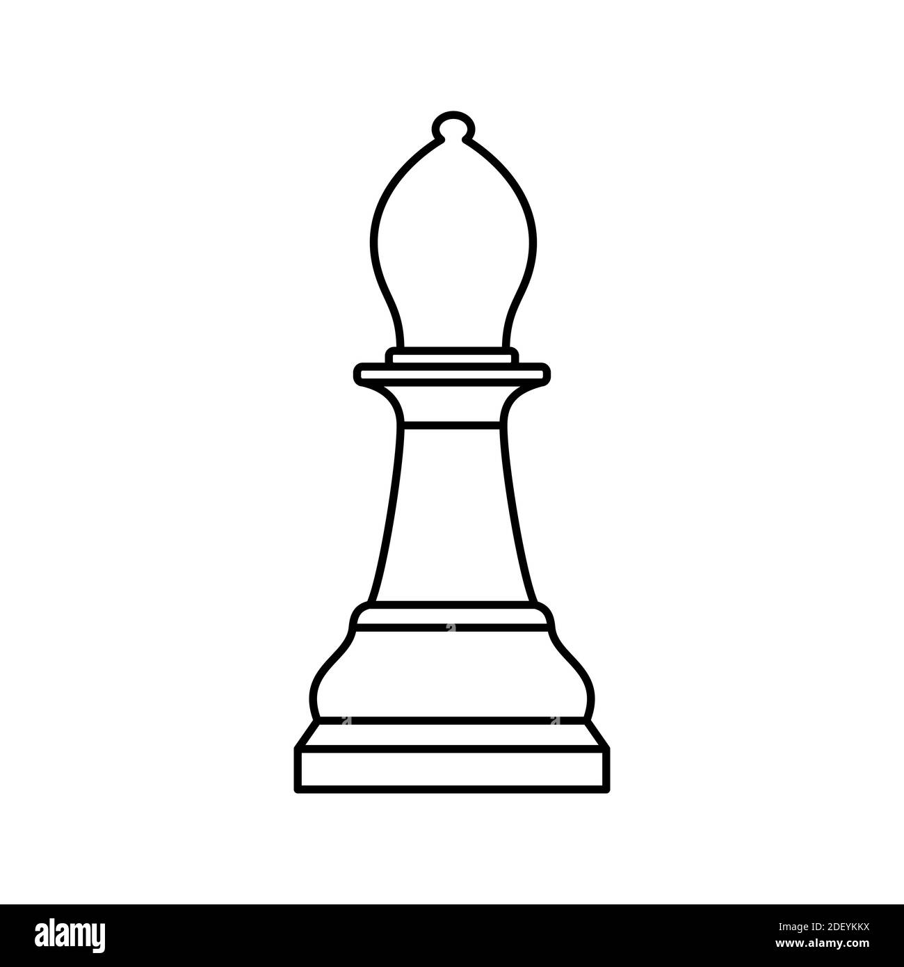 White chess bishop piece on white background Stock Vector Image & Art ...