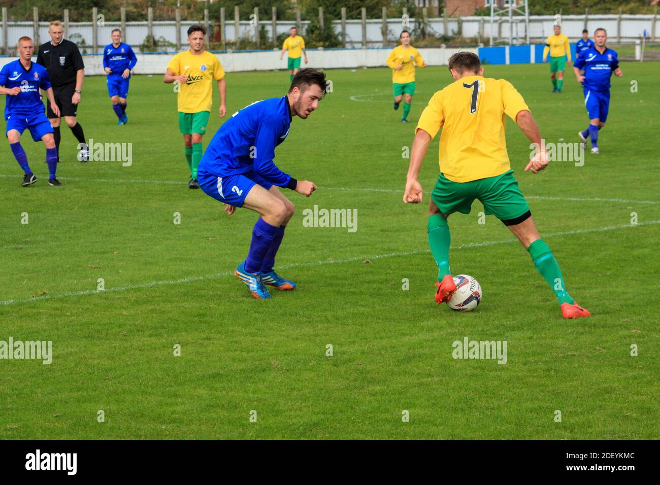 Local football match between Billingham and Stockton in north east ...