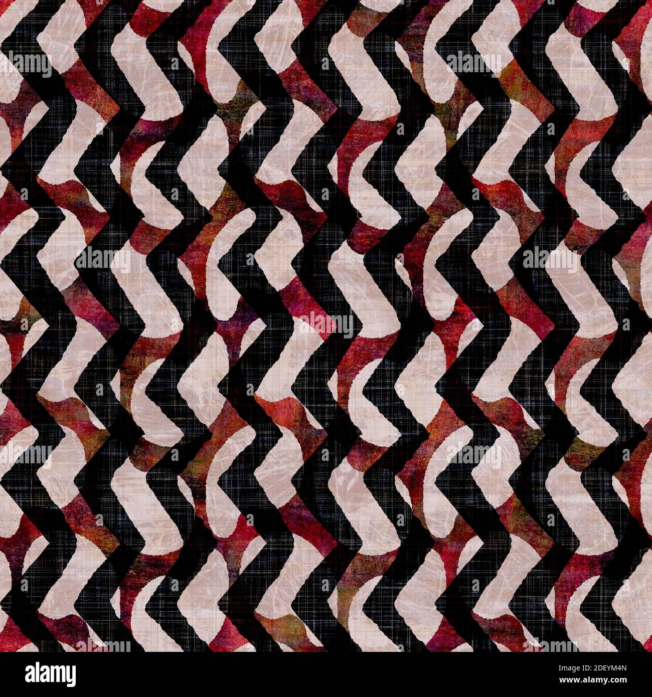 Seamless dark chevron stripe block print background. Boho ethnic soft ...