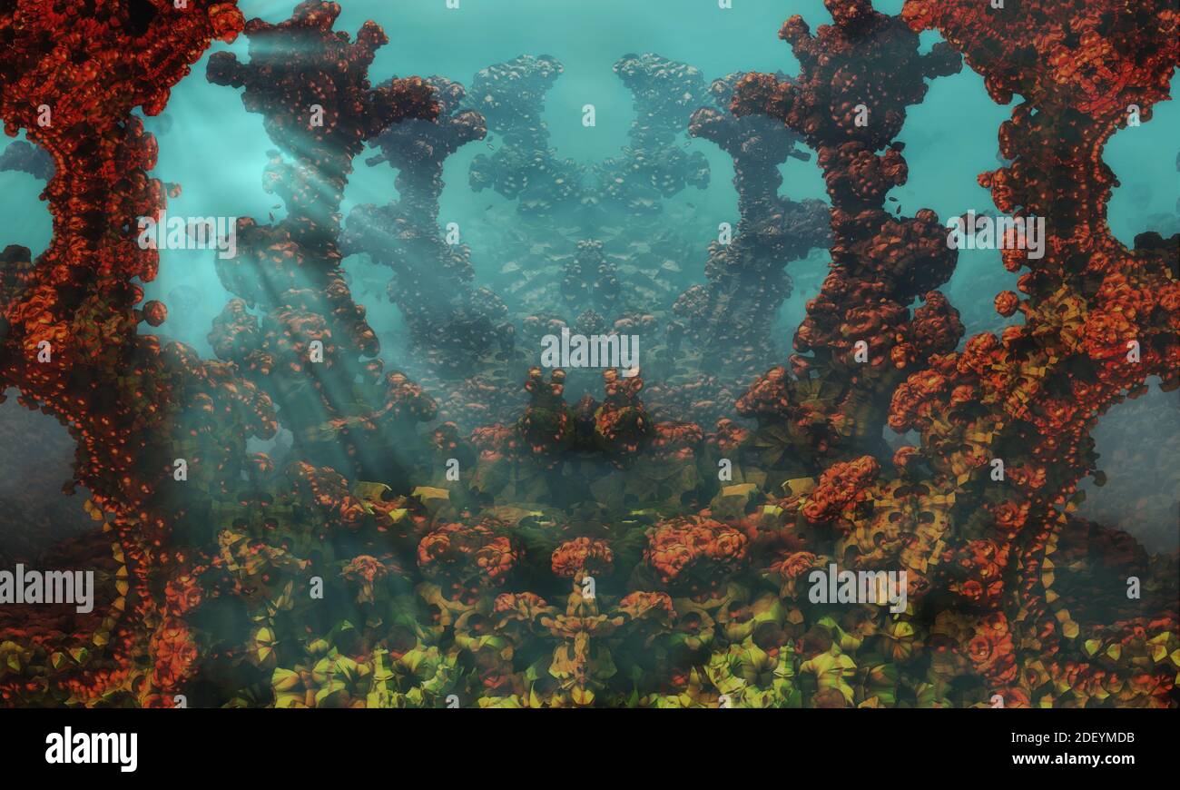 Fantastic 3d image of underwater coral reef Stock Photo - Alamy