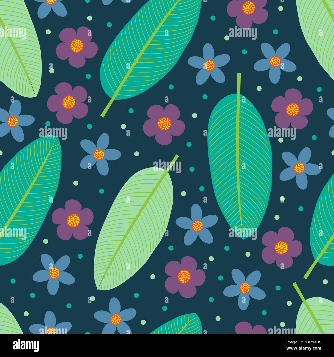 Elegant trendy ditsy floral texture vector repeating pattern design ...