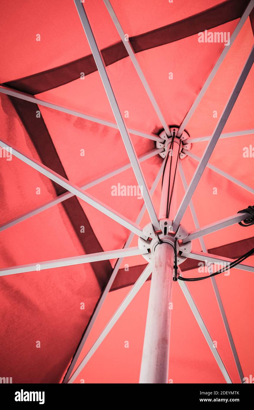 Inside open red umbrella hi-res stock photography and images - Alamy